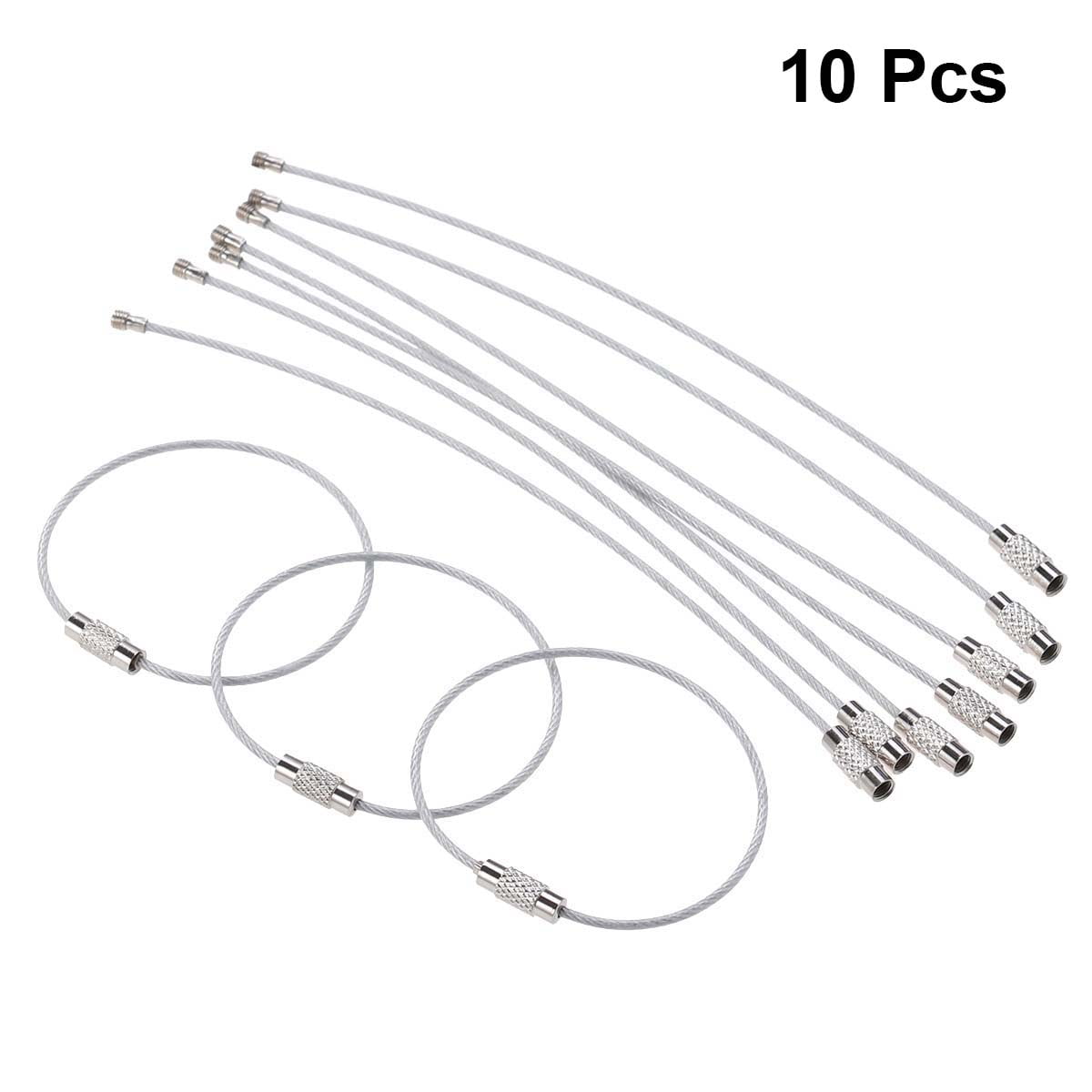 Luggage Tags Loops Carabiner Keychain Wire Rope Holder Lightweight Ring ...