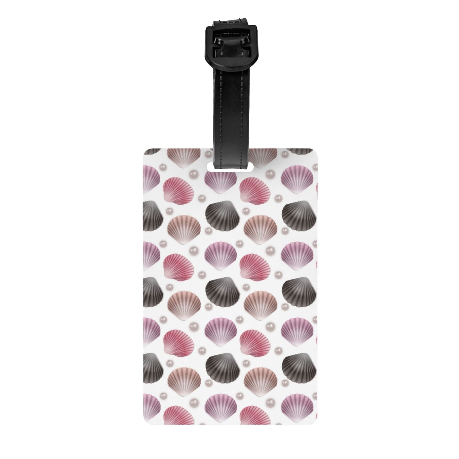 Luggage Tags - Pink Purple Black Shell PVC Luggage Tags for Suitcases ...