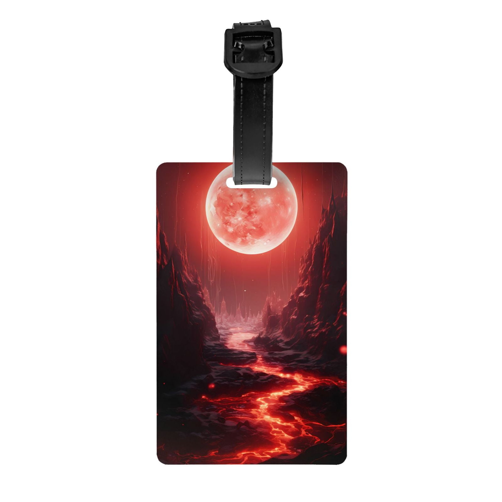 Luggage Tags - Red Moon Lava PVC Luggage Tags for Suitcases Travel Bag ...