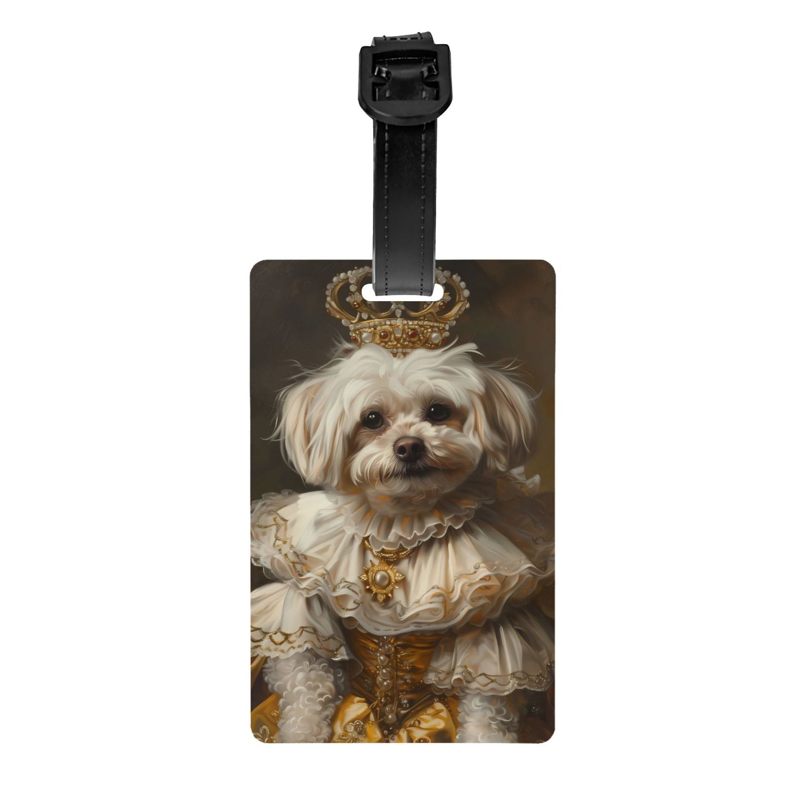 Luggage Tags - Regal Dog In Royal Attire PVC Luggage Tags for Suitcases ...