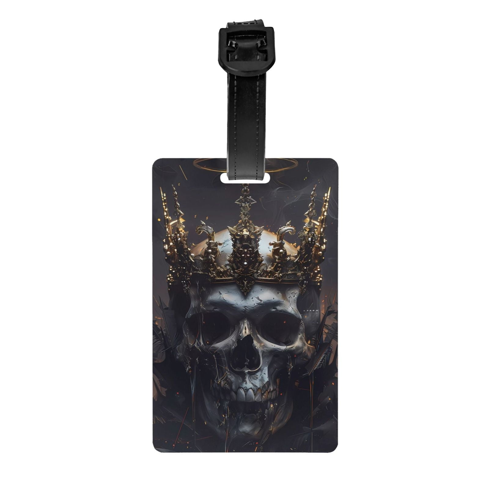 Luggage Tags - Royal Skull With Golden Crown PVC Luggage Tags for ...