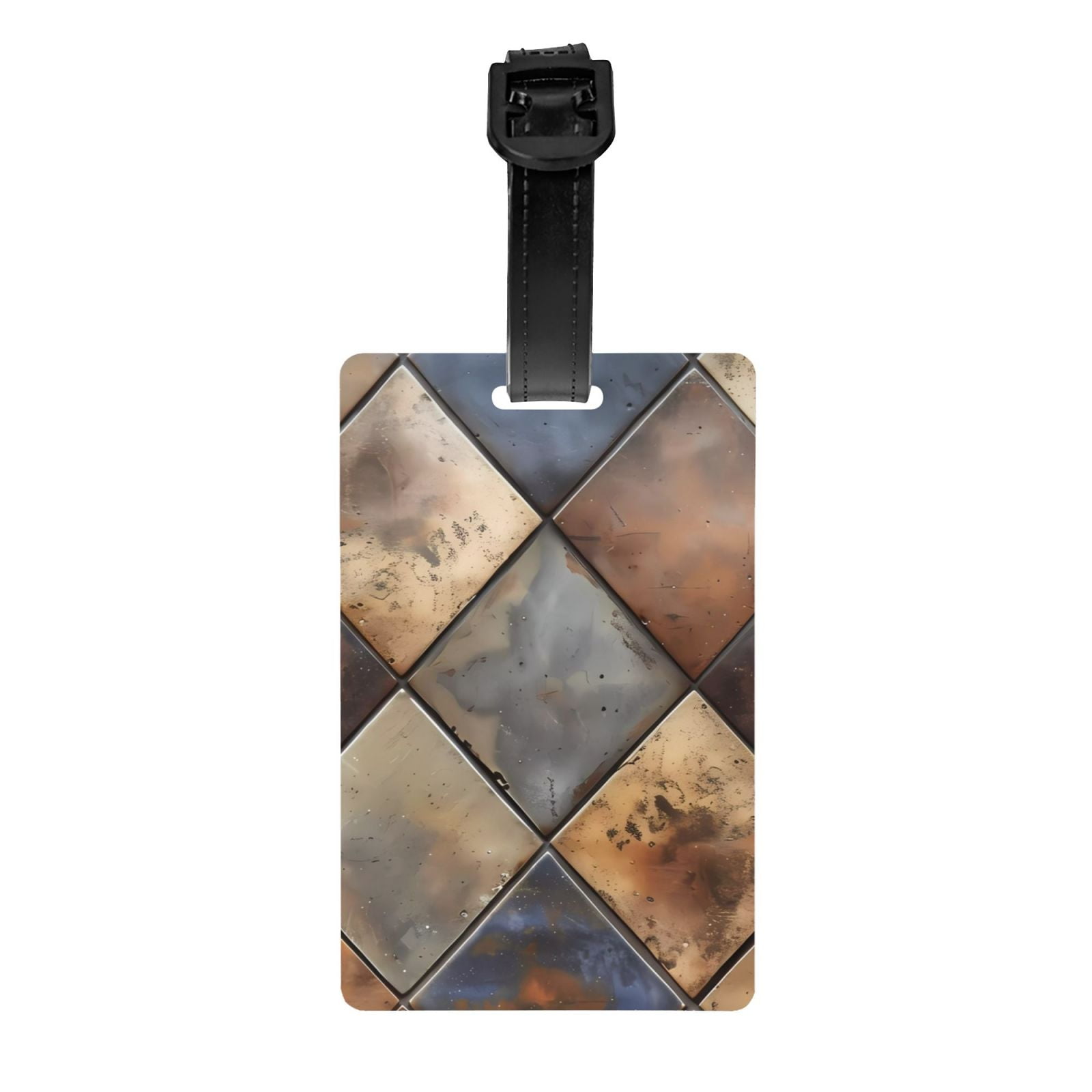 Luggage Tags - Rustic Tile Pattern PVC Luggage Tags for Suitcases ...