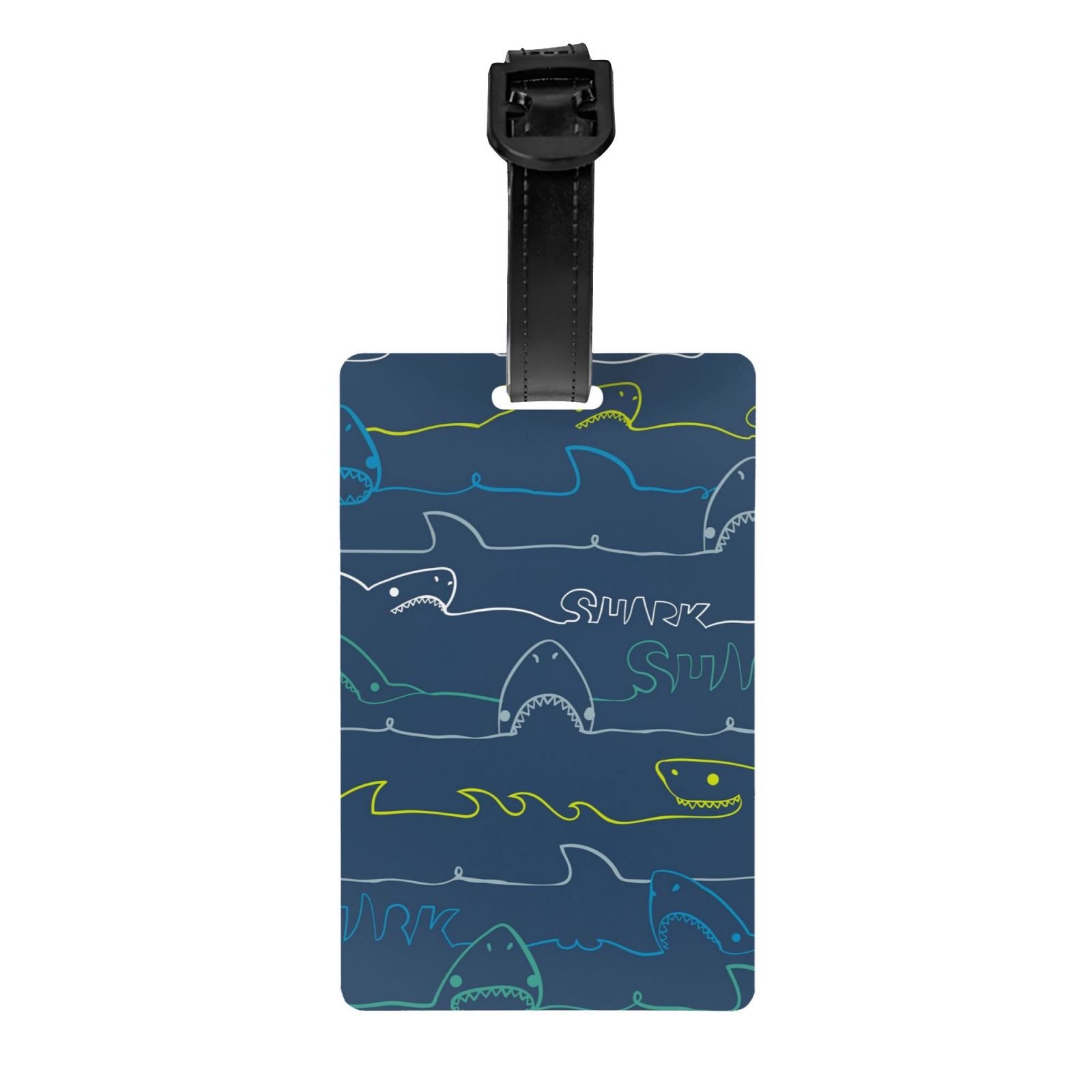Luggage Tags - Shark (2) PVC Luggage Tags for Suitcases Travel Bag ...