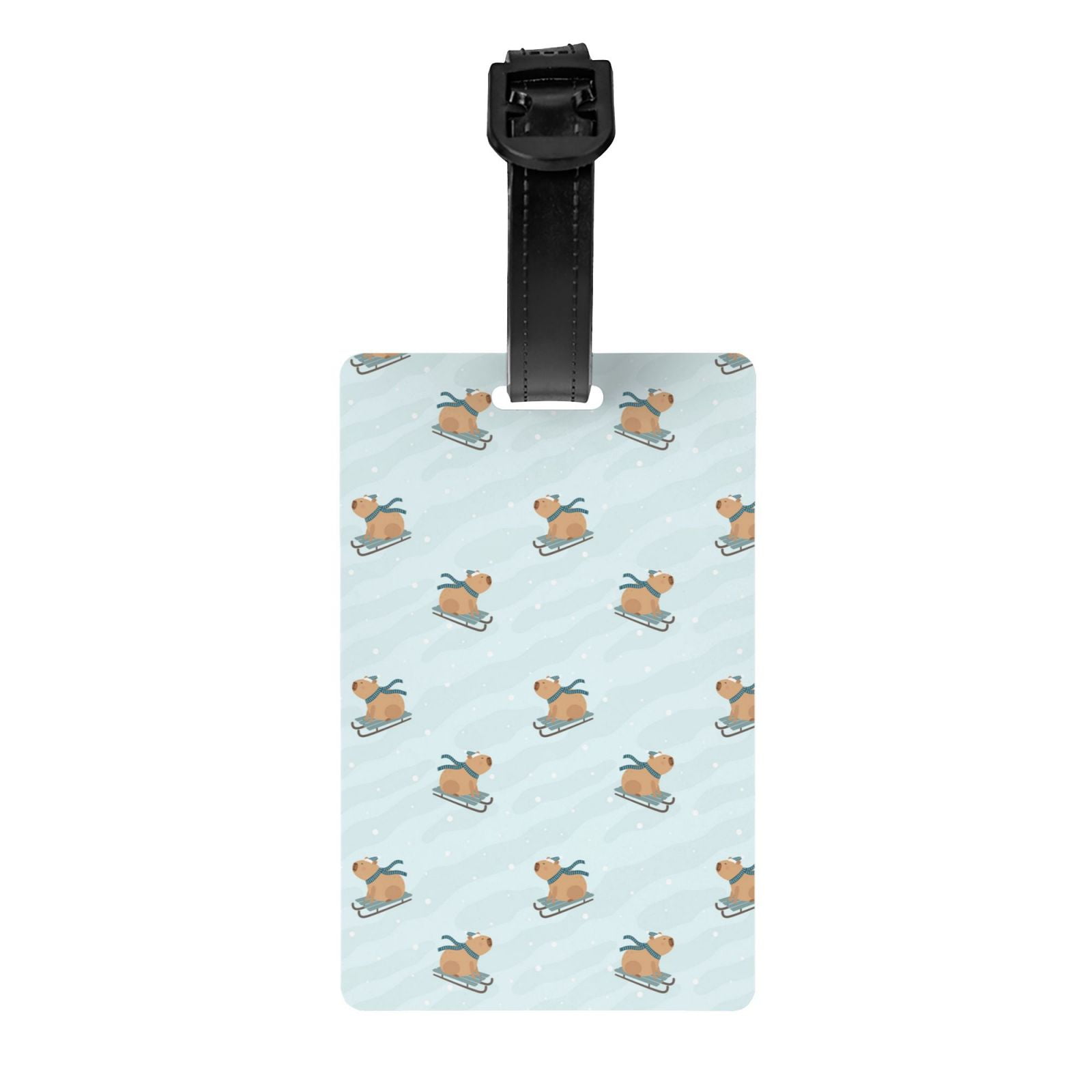 Luggage Tags - Skiing Capybaras PVC Luggage Tags for Suitcases Travel ...