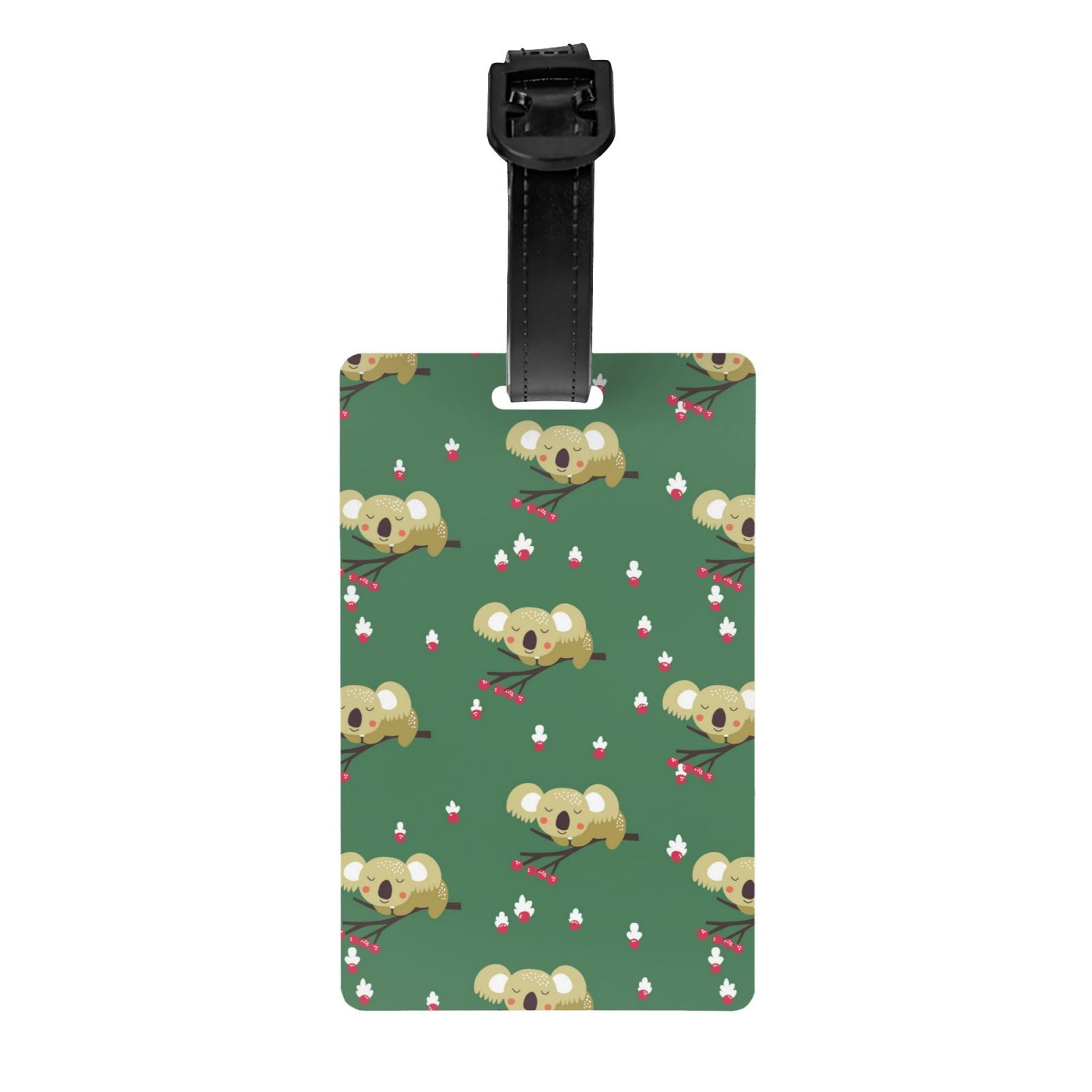 Luggage Tags - Sleeping Koala Green PVC Luggage Tags for Suitcases ...