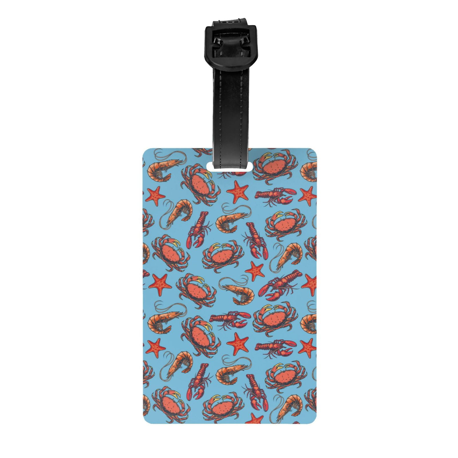 Luggage Tags - Starfish Shrimp Crabs PVC Luggage Tags for Suitcases ...