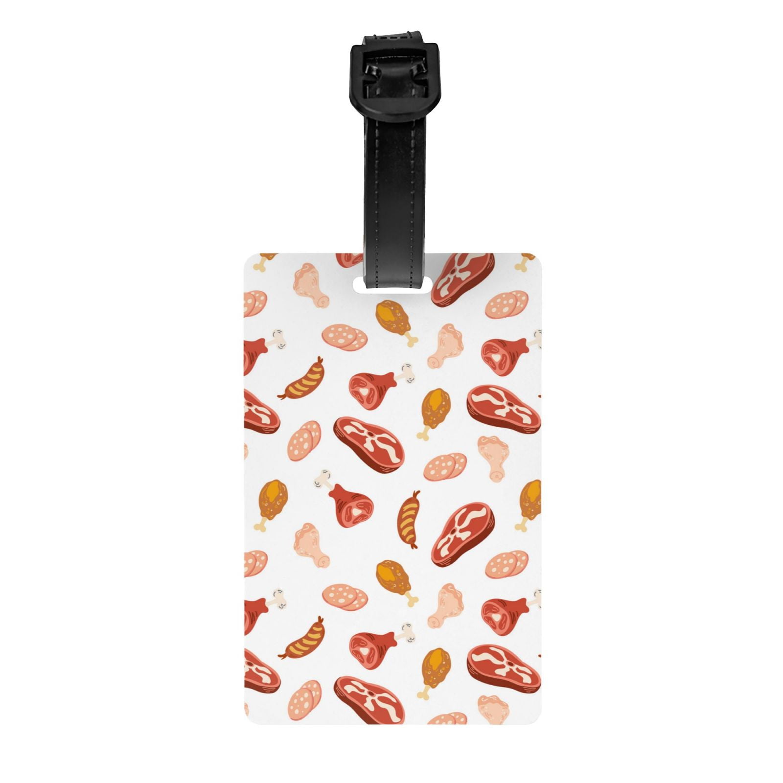 Luggage Tags - Steak Hot Dog Chicken Leg Print PVC Luggage Tags for ...