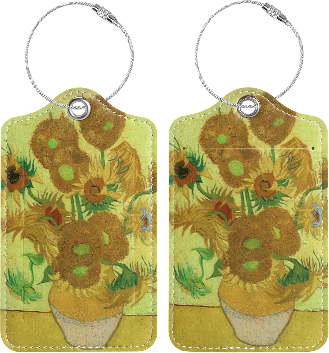 Luggage Tags for Suitcases, 2 Pack Cute PU Leather Luggage Tag TSA ...