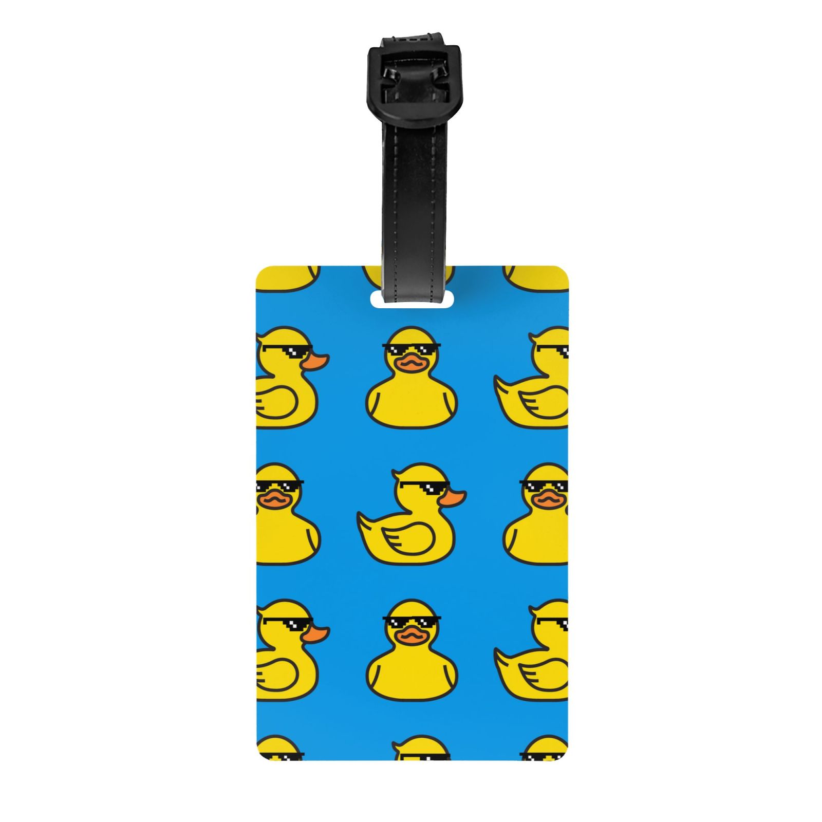 Luggage Tags for Suitcases, Cartoon Cute Duck With Glasses_A Suitcase ...