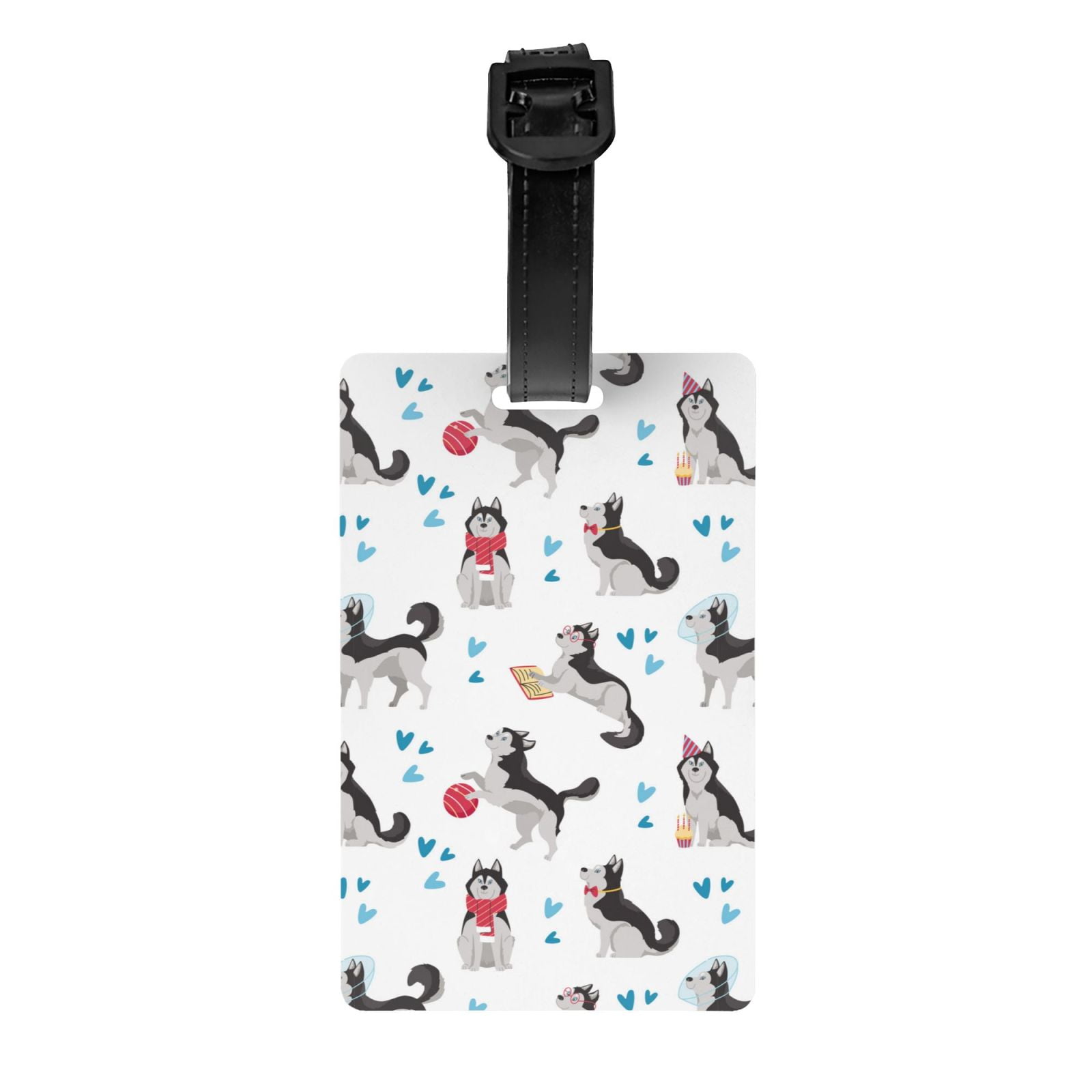Luggage Tags for Suitcases - Cartoon Cute Husky Dog Funny Suitcase Tags ...