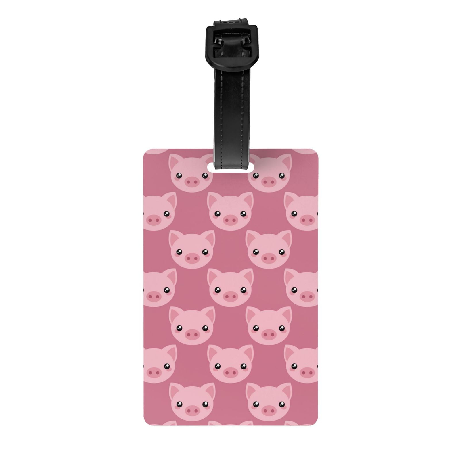 Luggage Tags for Suitcases, Cartoon Cute Pig Pink Suitcase & Bag Tags ...