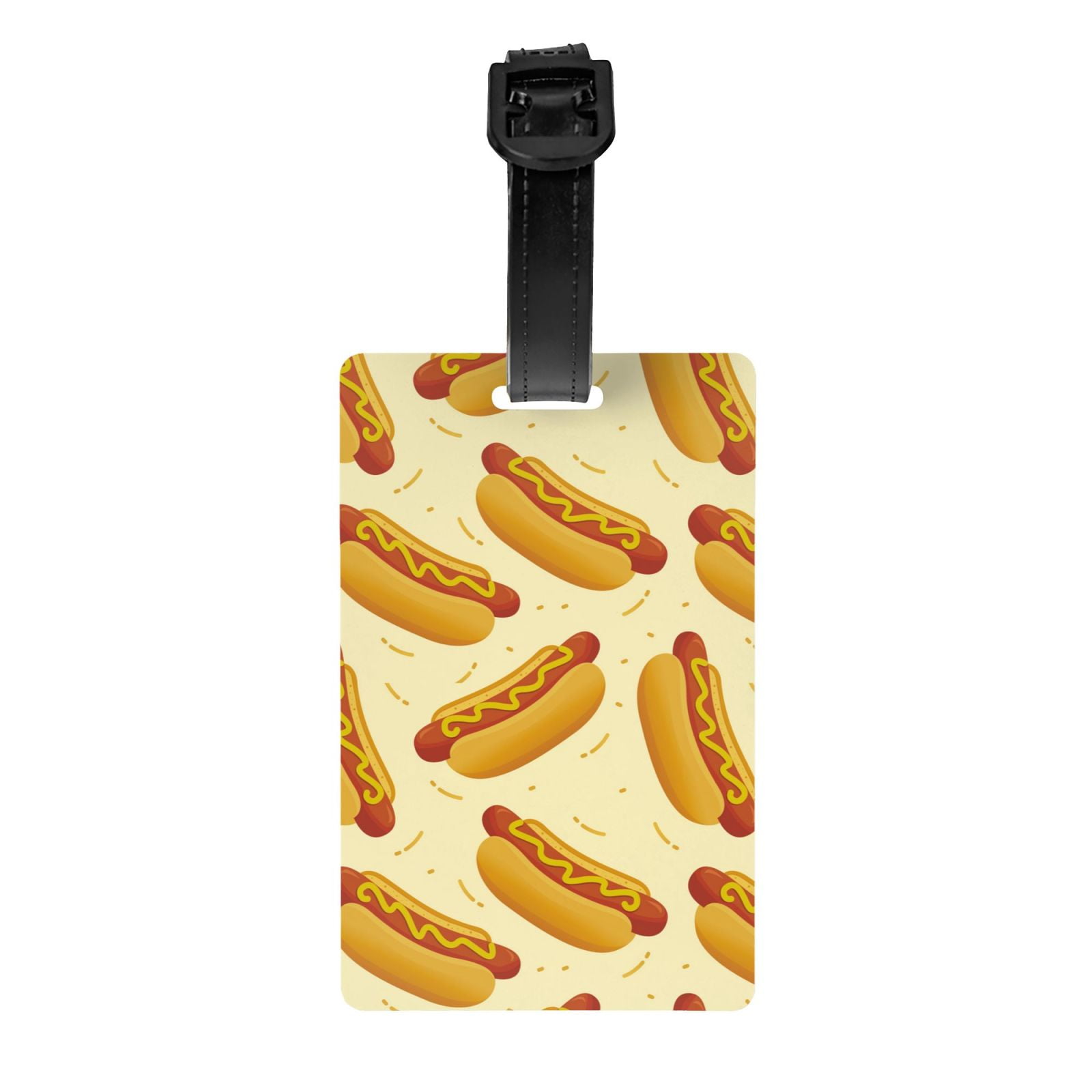Luggage Tags for Suitcases, Cartoon Hot Dog Print Suitcase & Bag Tags ...