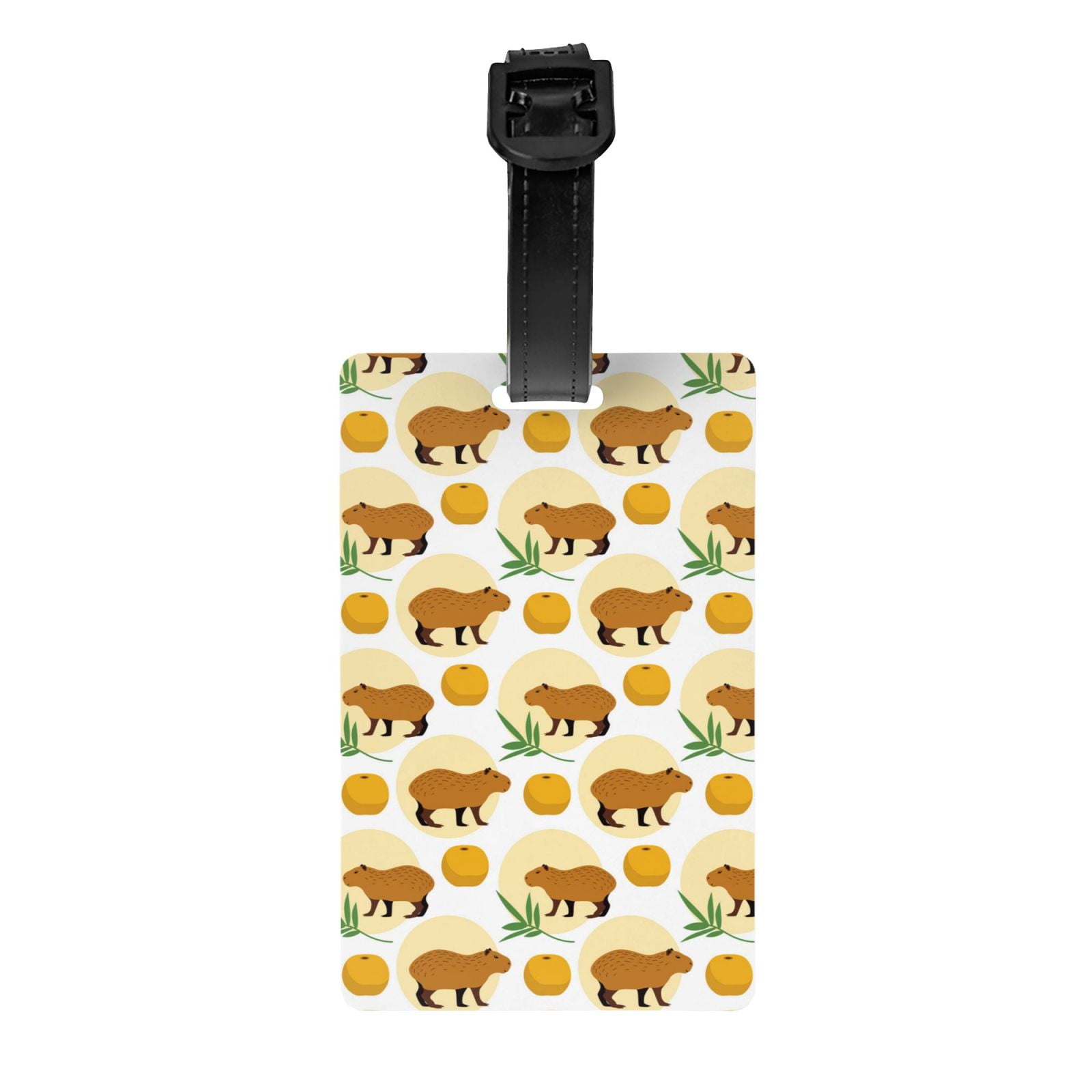 Luggage Tags for Suitcases - Cartoon Orange Capybara Suitcase Tags ...