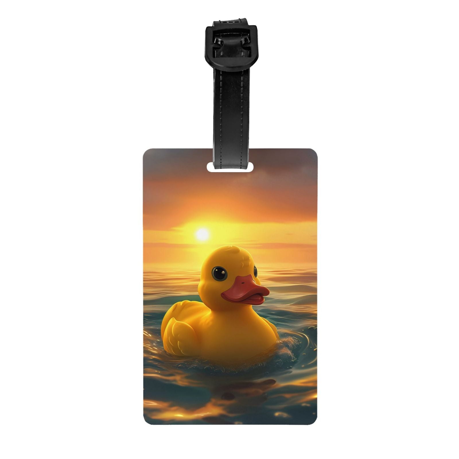 Luggage Tags for Suitcases - Cartoon Swimming Yellow Duck Suitcase Tags ...
