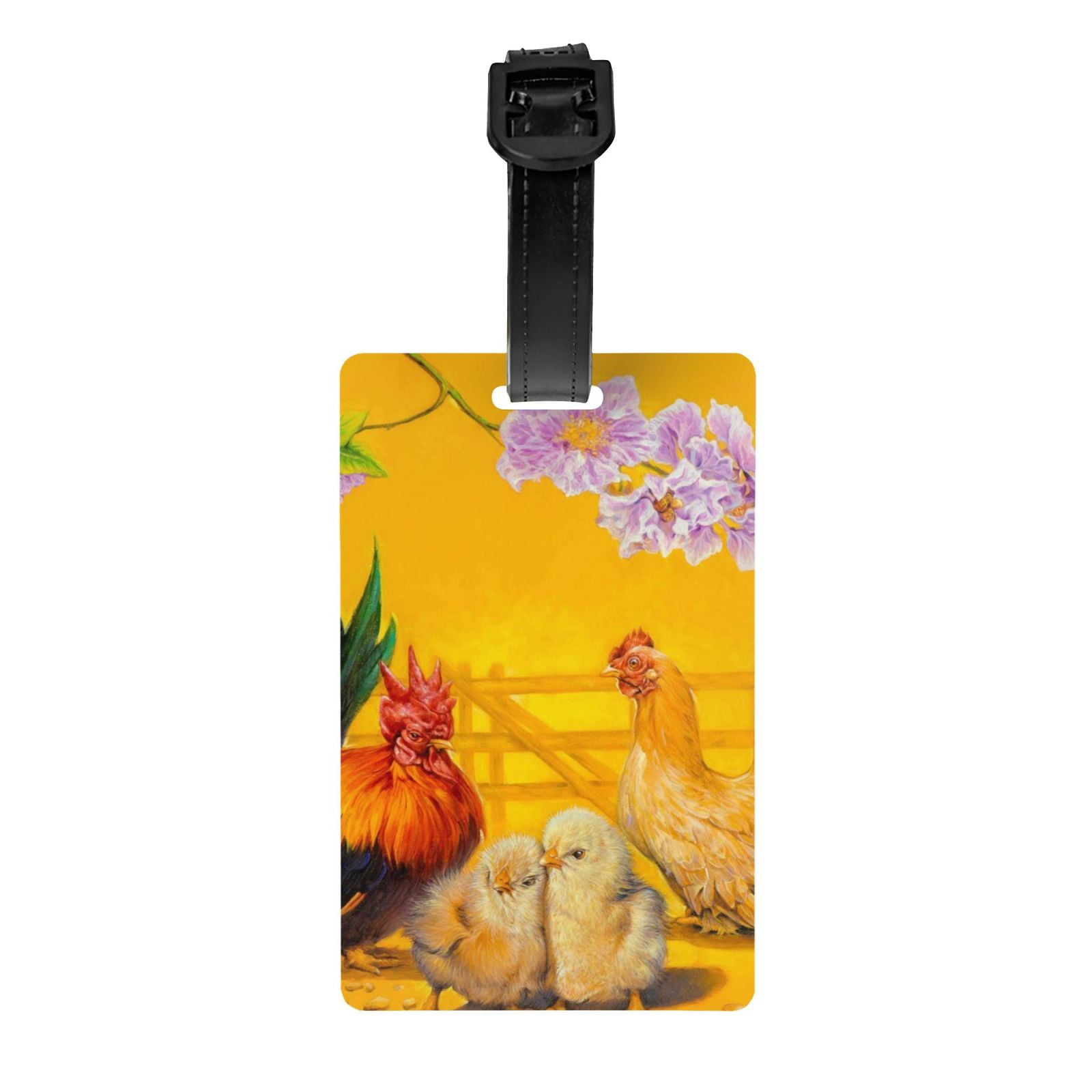 Luggage Tags for Suitcases, Chicken Family Rooster Hen Chicks Suitcase ...