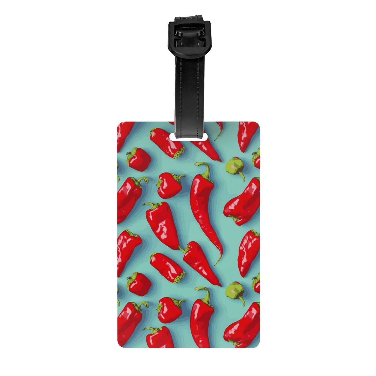 Luggage Tags for Suitcases, Chili bell Pepper Print Suitcase & Bag Tags ...