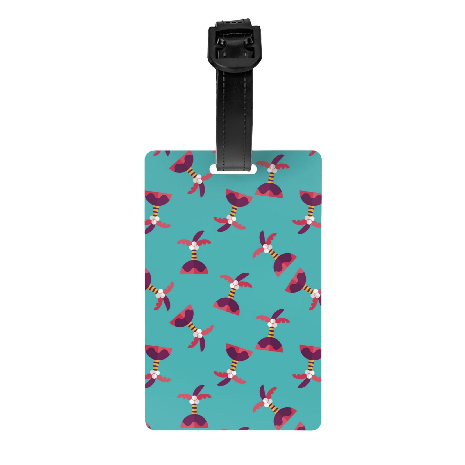 Luggage Tags for Suitcases, Coconut Palm Red Suitcase & Bag Tags for ...