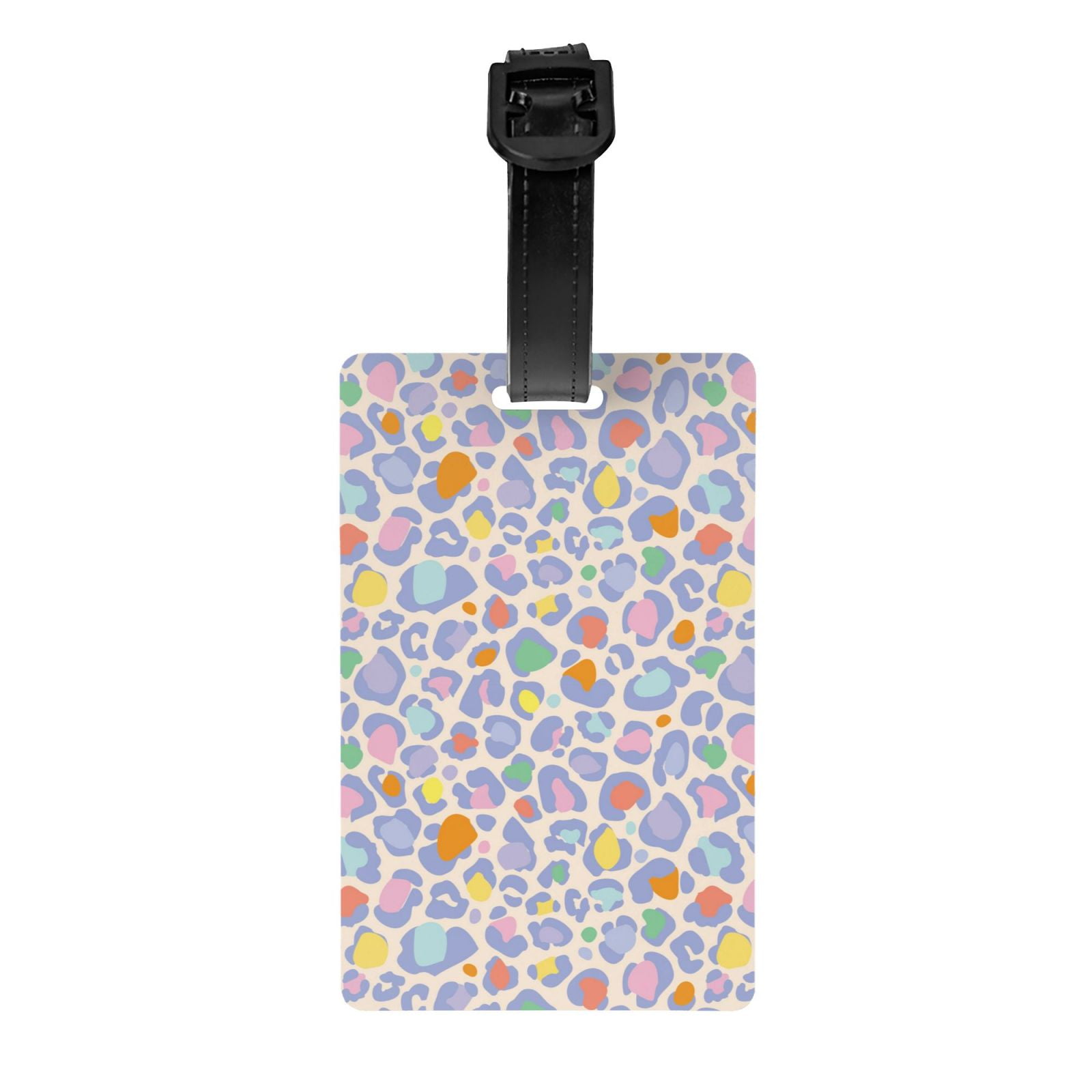 Luggage Tags for Suitcases - Colorful rainbow leopard spot Suitcase ...
