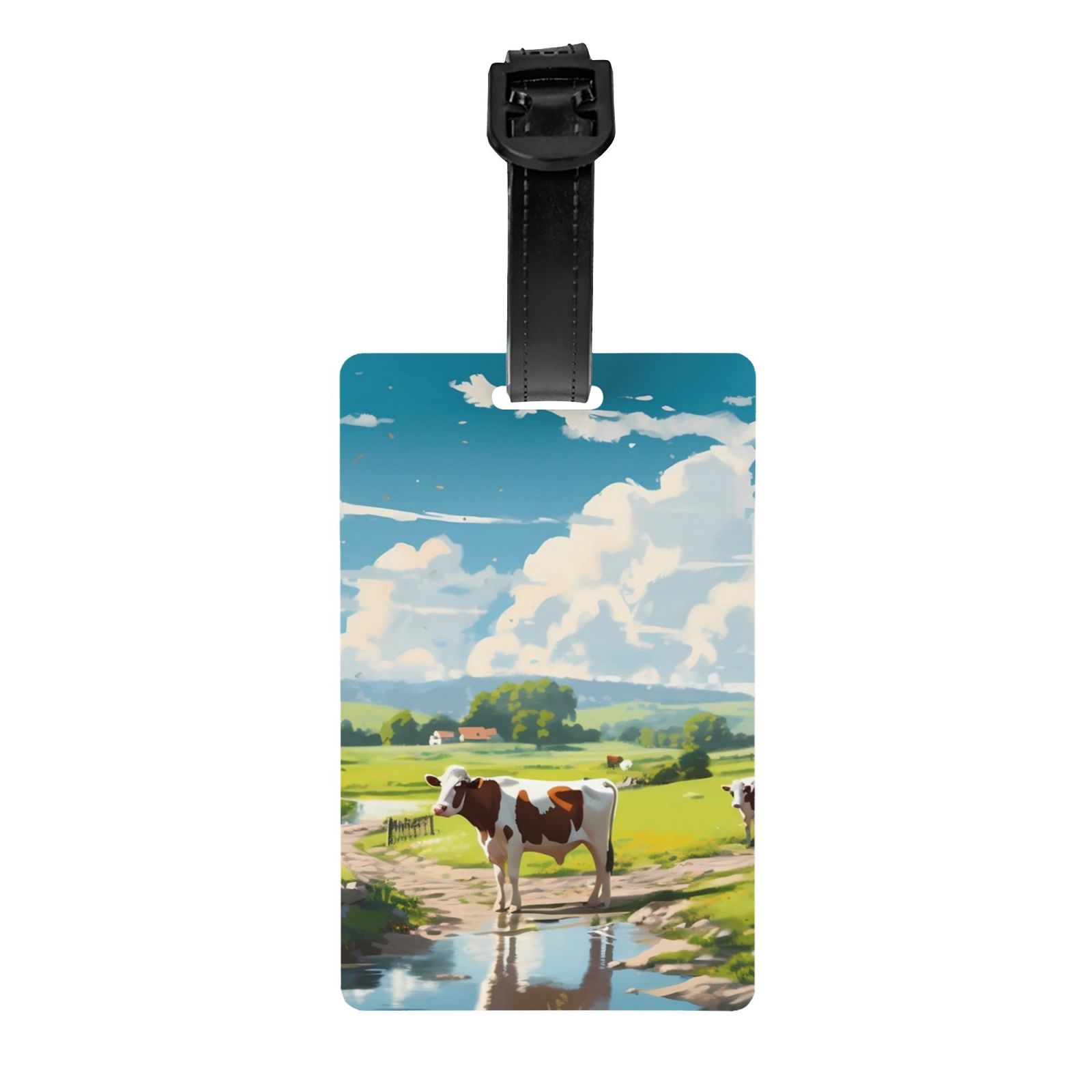 Luggage Tags for Suitcases - Countryside Farm Cow Suitcase Tags Luggage ...