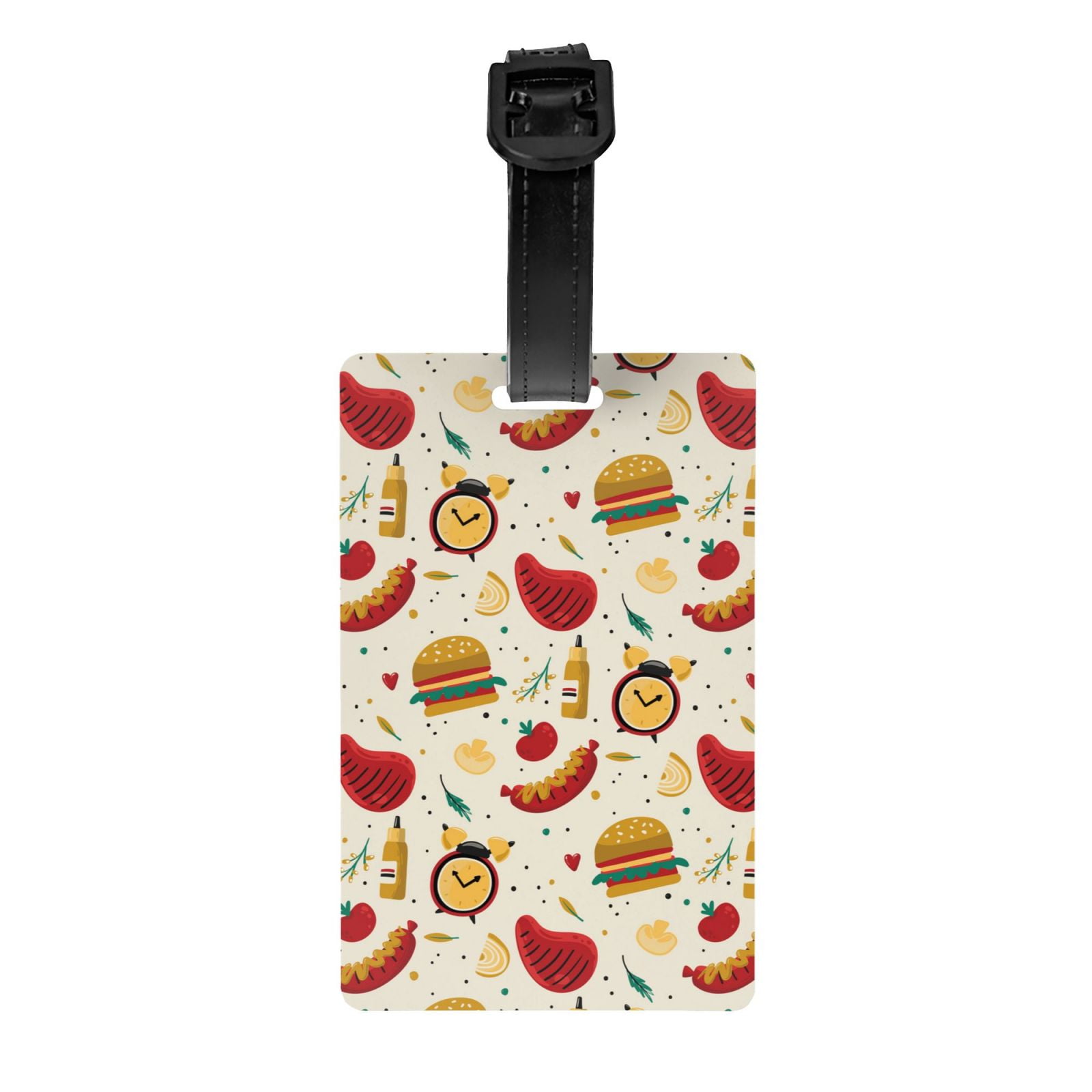 Luggage Tags for Suitcases, Cute Food Beef Onions Mushrooms Suitcase ...