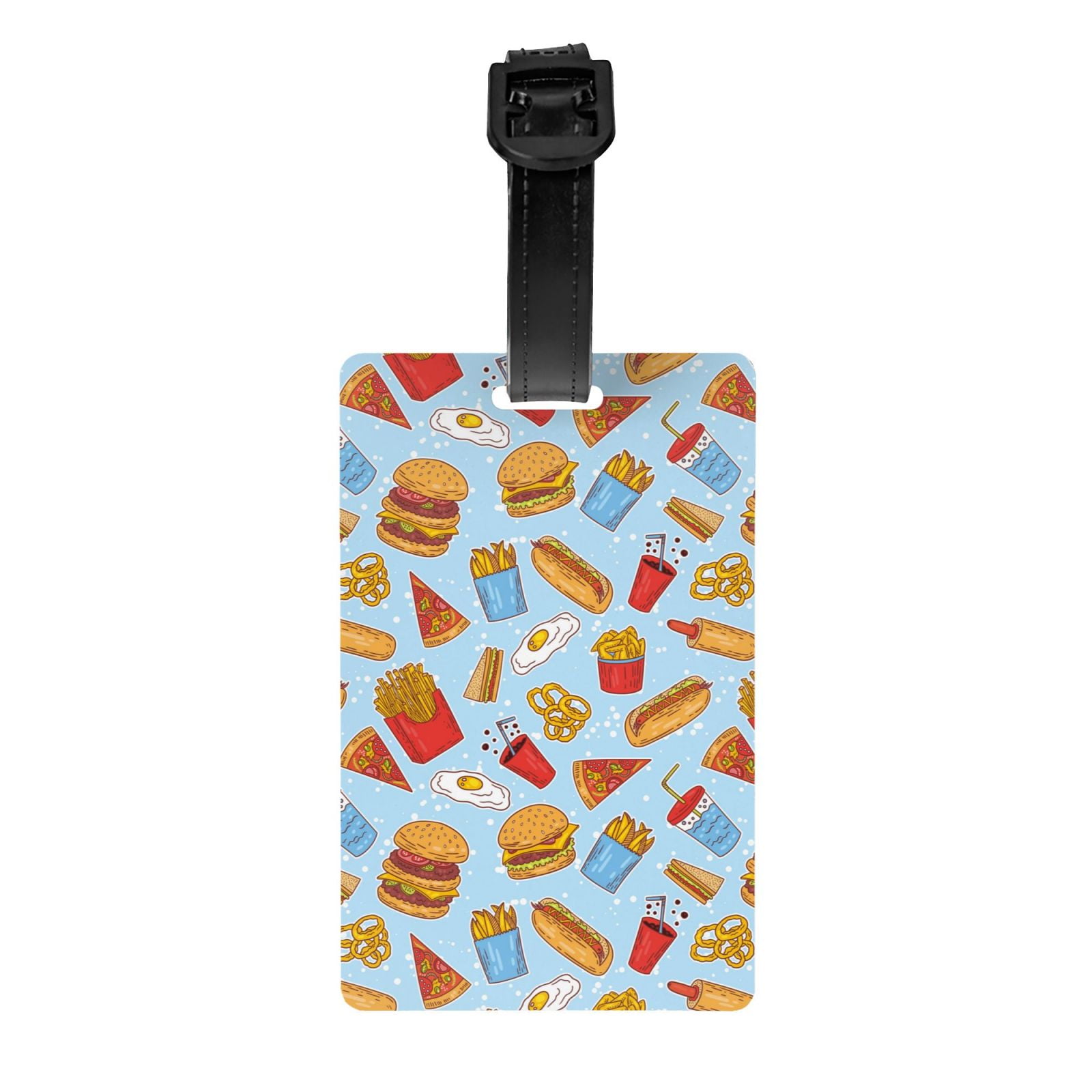 Luggage Tags for Suitcases, Cute Food Egg Burger Fries Suitcase & Bag ...