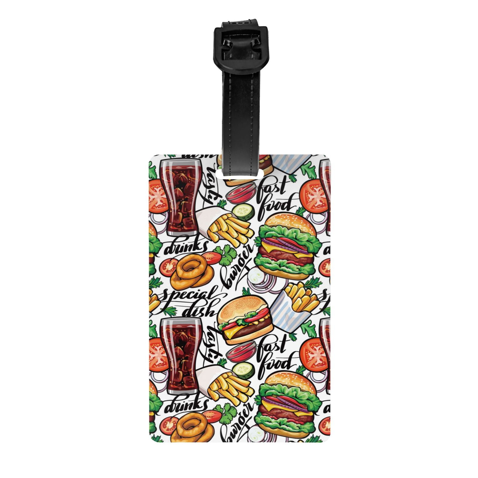 Luggage Tags for Suitcases - Cute Food Tomato Cucumber Burger Suitcase ...