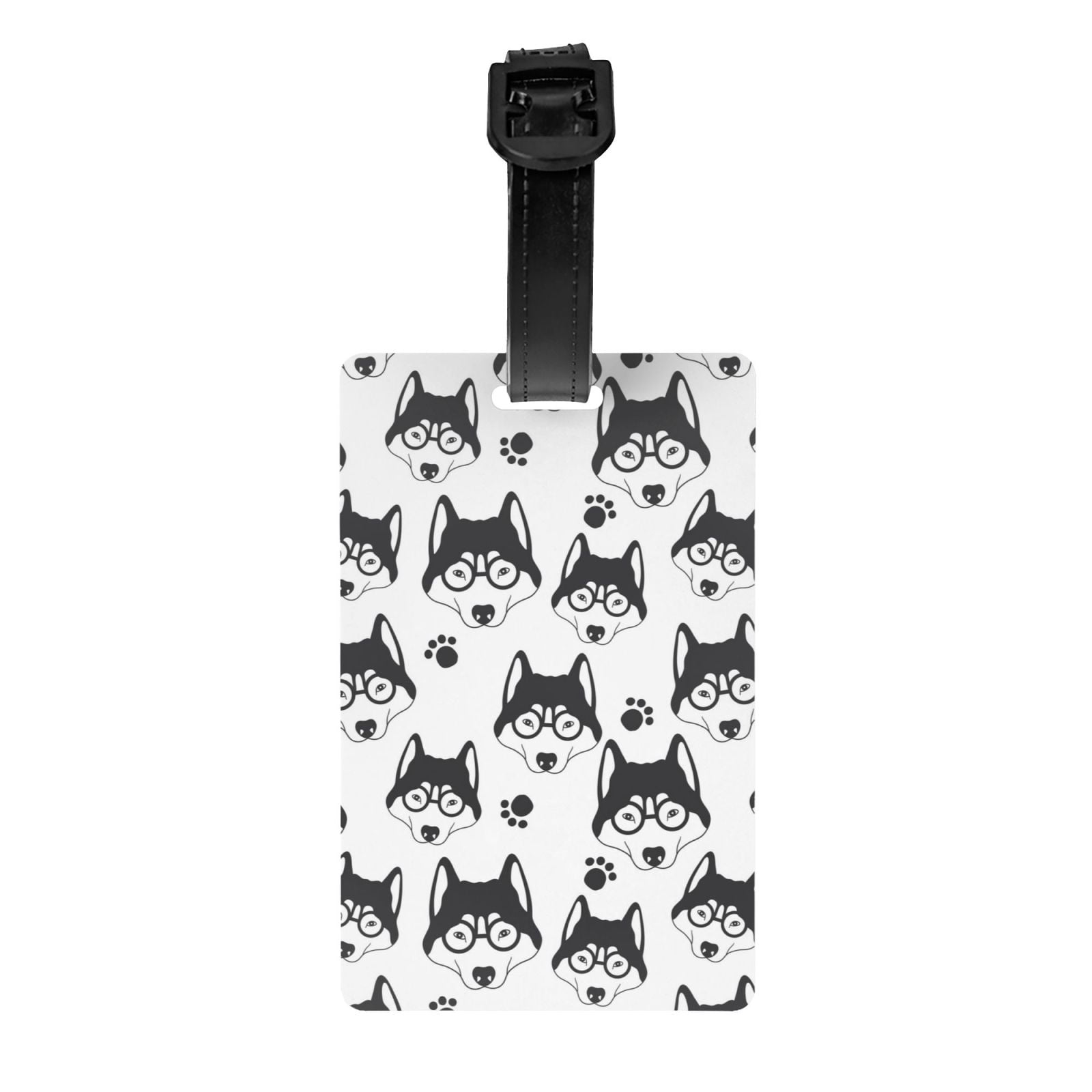 Luggage Tags for Suitcases, Cute Glasses Husky Funny Suitcase & Bag ...