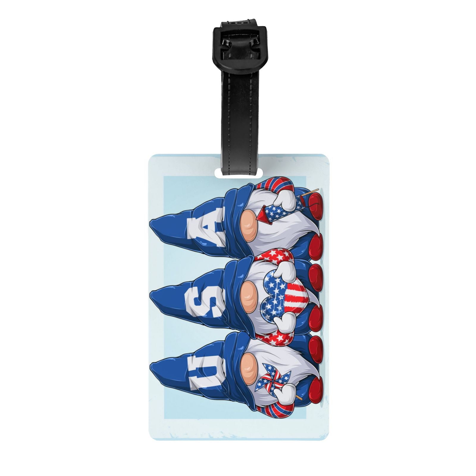 Luggage Tags for Suitcases, Cute Gnomes in USA Suitcase & Bag Tags for ...