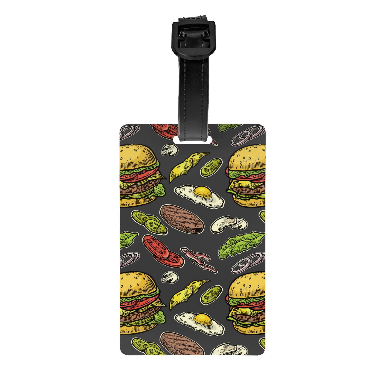 Luggage Tags for Suitcases - Cute Hamburger Beef Vegetables Suitcase ...