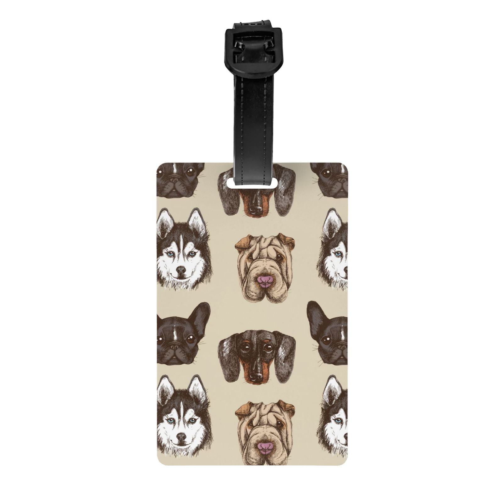 Luggage Tags for Suitcases, Cute Husky French Bulldog Dog Suitcase ...