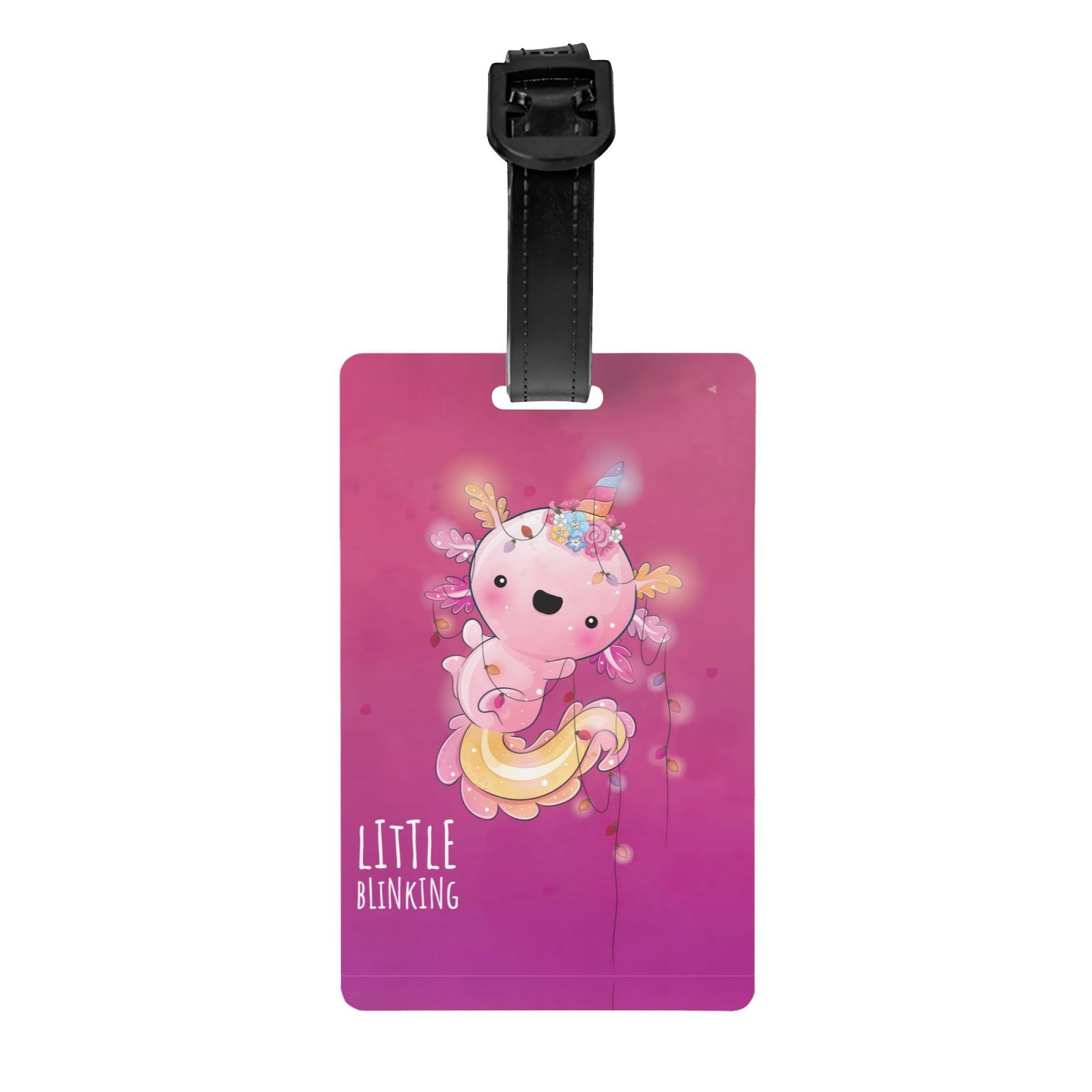 Luggage Tags for Suitcases - Cute Pink Axolotl A Suitcase Tags Luggage ...