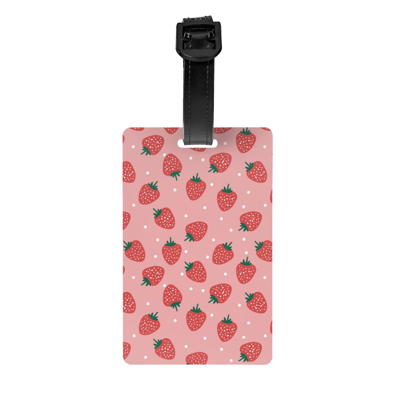 Luggage Tags for Suitcases - Cute Strawberry Starry Sky Pink Suitcase ...