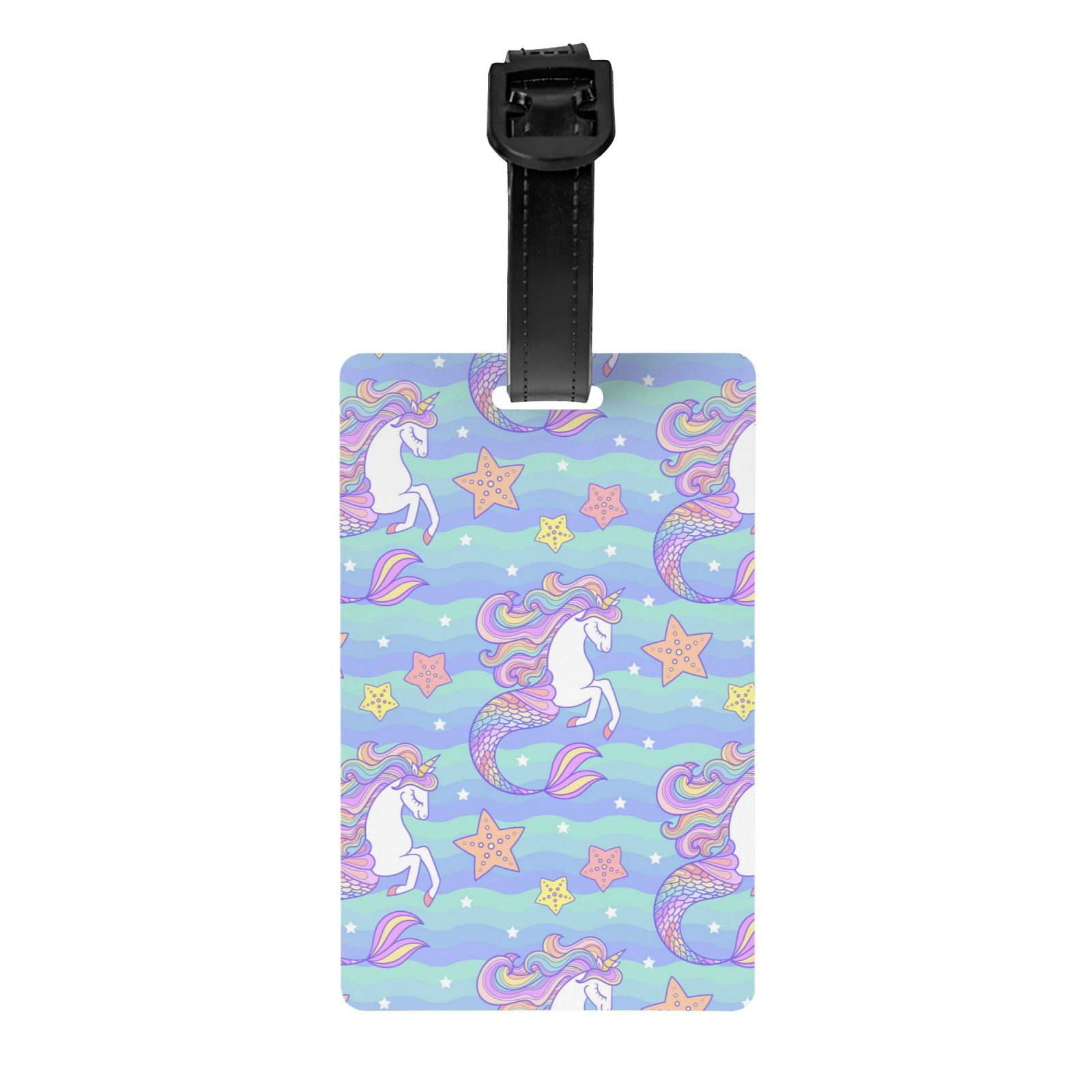 Luggage Tags for Suitcases - Dreamy Colorful Fishtail Horse Suitcase ...