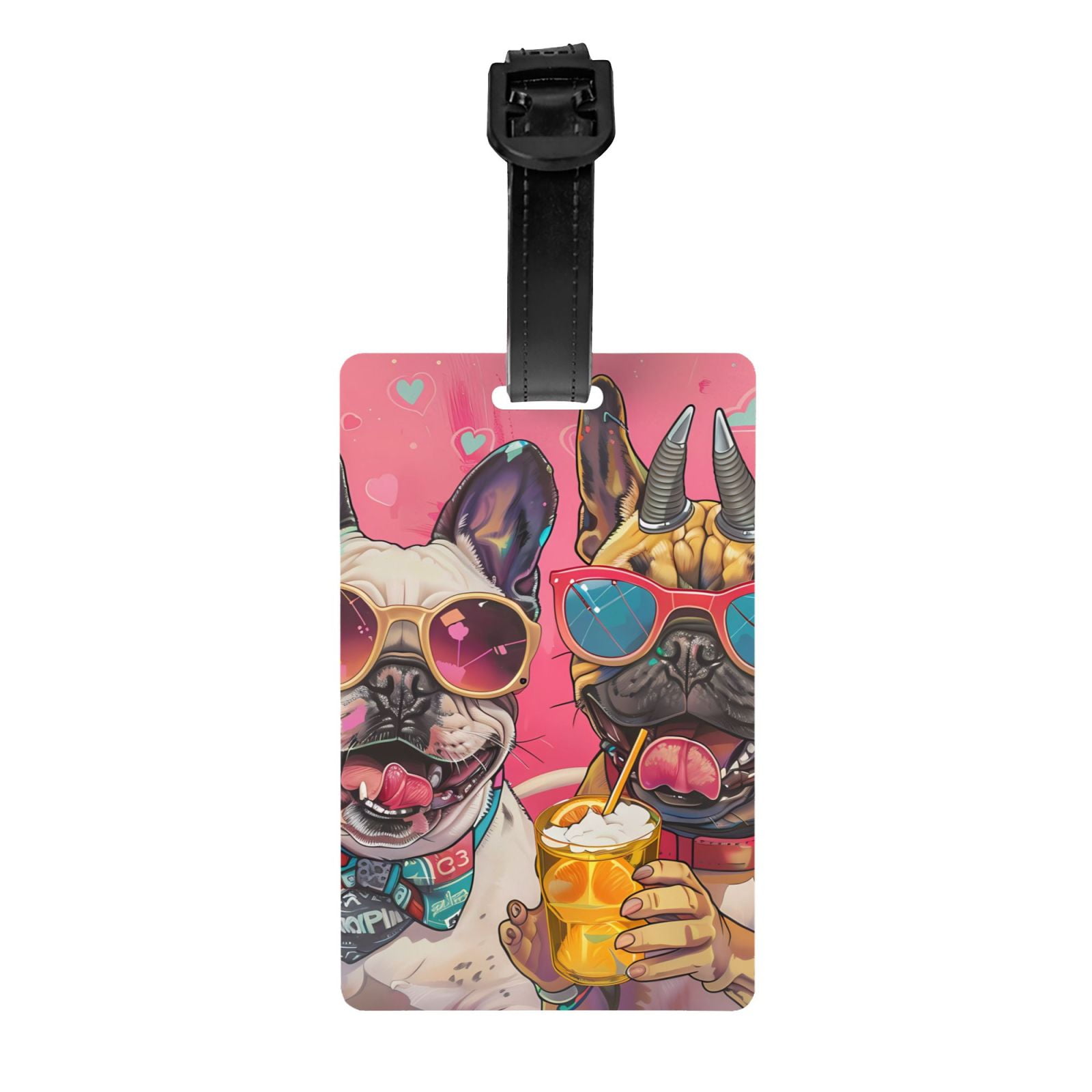 Luggage Tags for Suitcases, French Bulldog Cool No.107 Suitcase & Bag ...