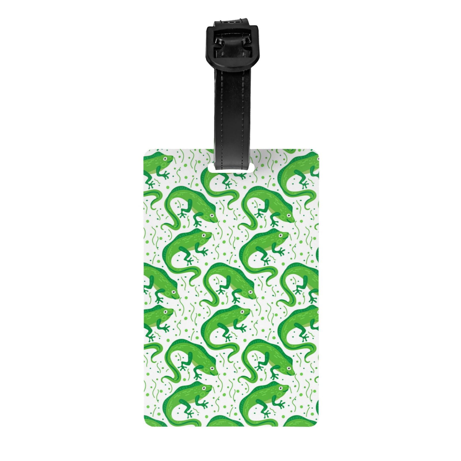 Luggage Tags for Suitcases - Funny Chameleon Lizard Green Suitcase Tags ...