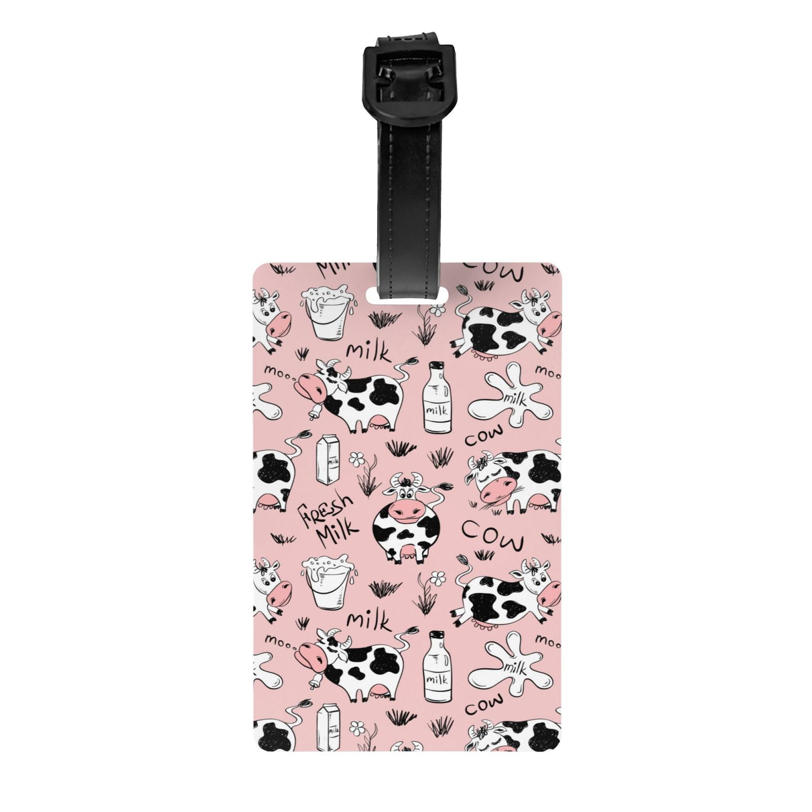 Luggage Tags for Suitcases, Funny Cute Cartoon Milk Cow Suitcase & Bag ...