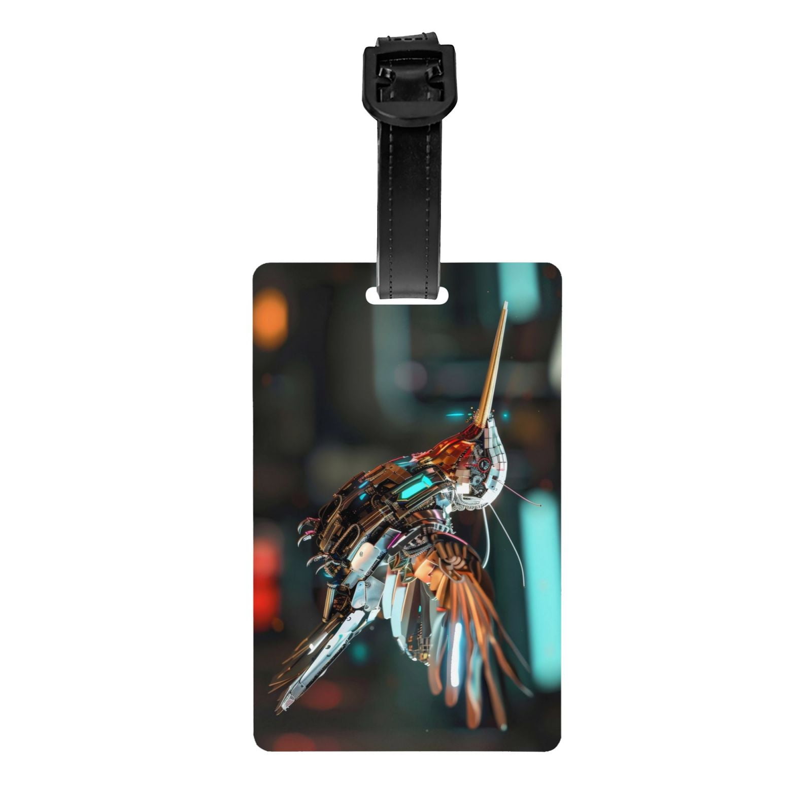 Luggage Tags for Suitcases, Futuristic Robot Hummingbird Suitcase & Bag ...