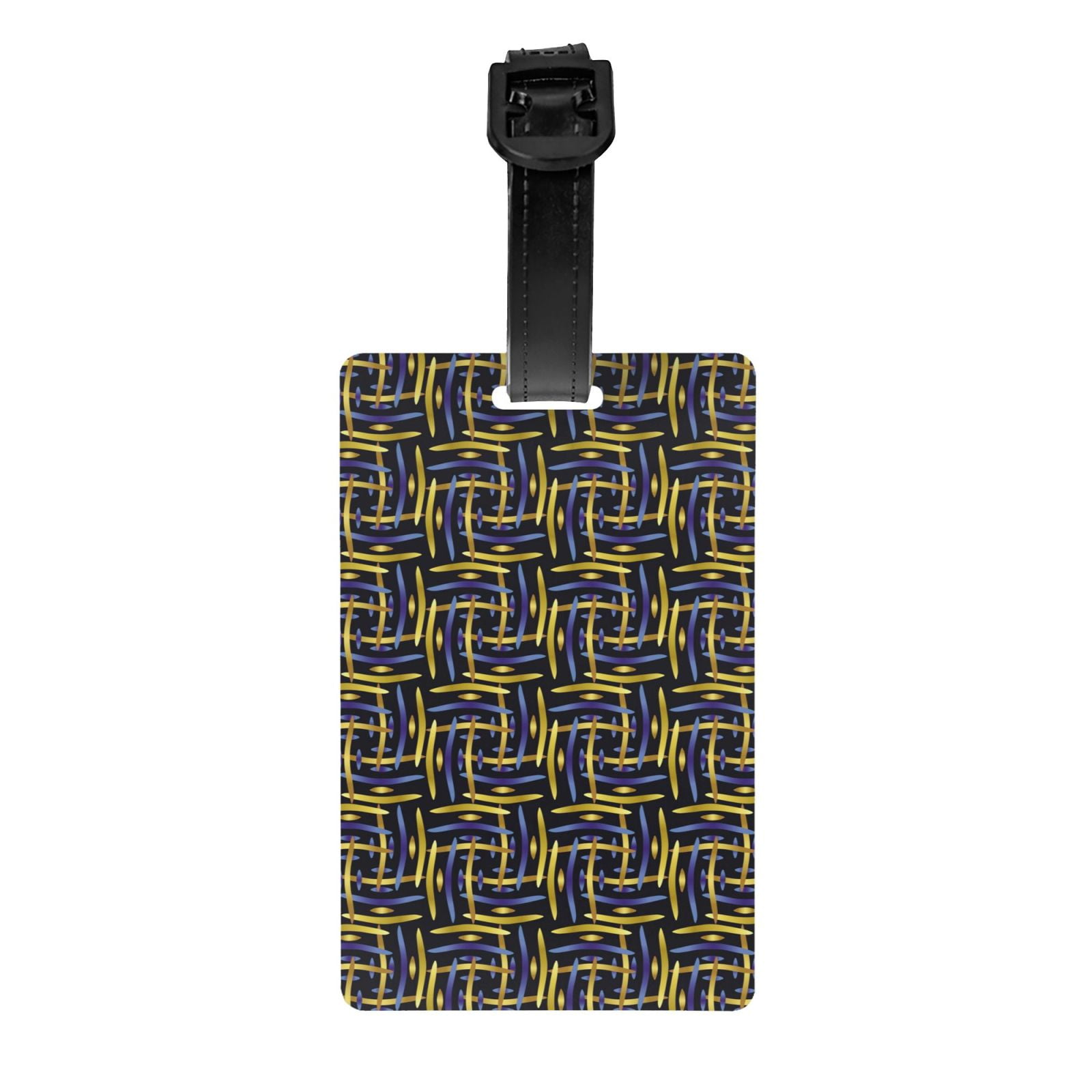 Luggage Tags for Suitcases - Gold dark blue trellis Suitcase Tags ...