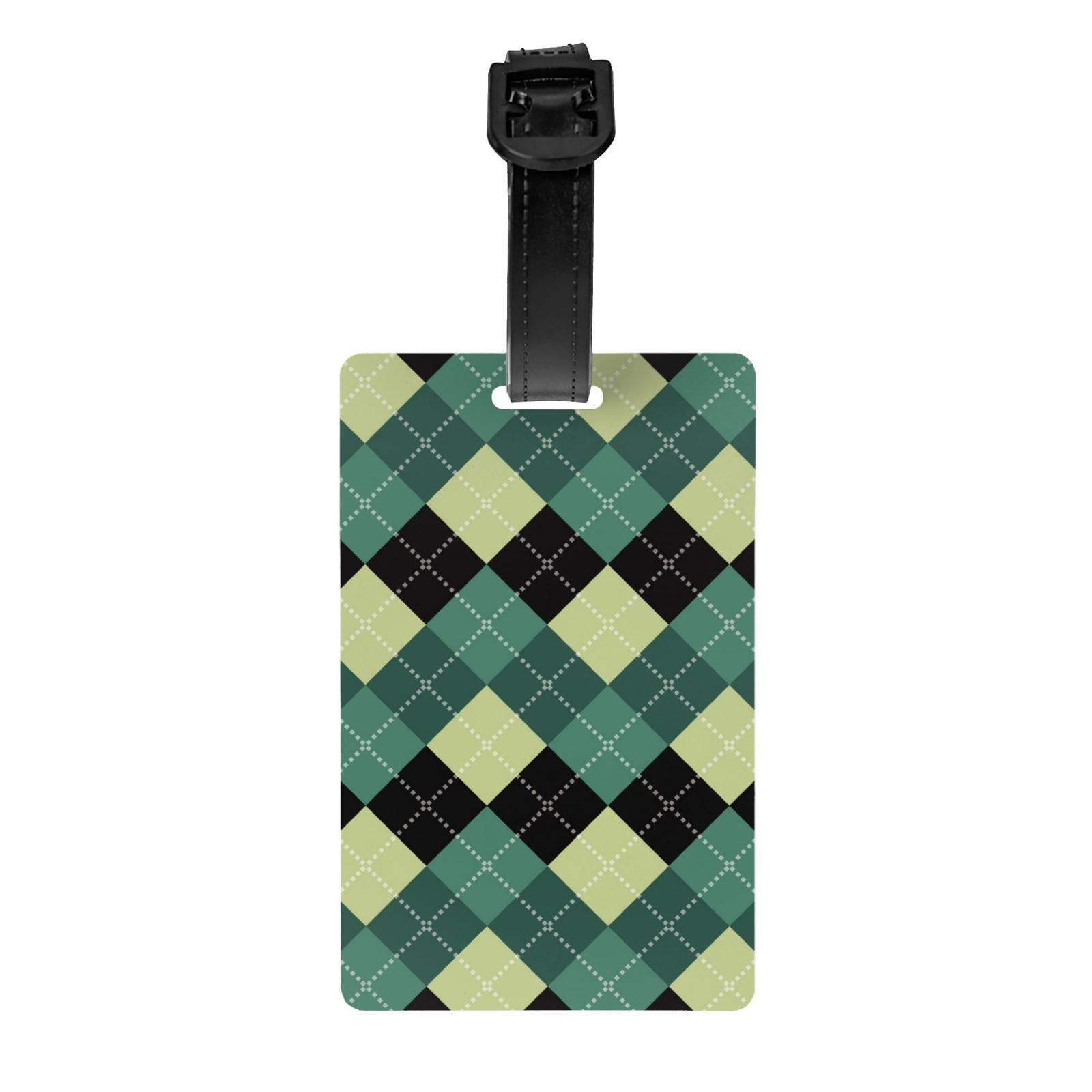 Luggage Tags for Suitcases - Green Squares Suitcase Tags Luggage ...