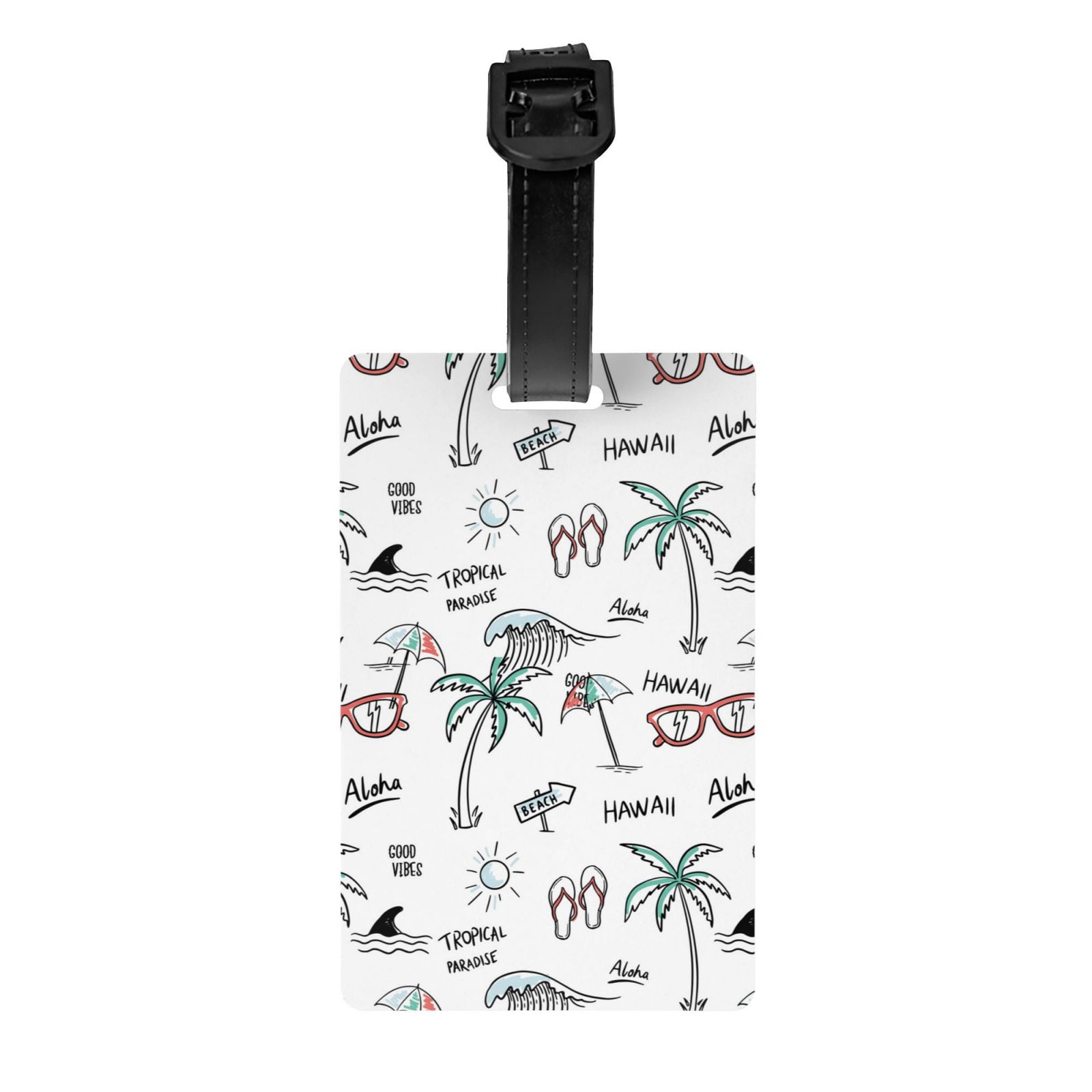 Luggage Tags for Suitcases - Hawaii Palm trees flip flops Suitcase Tags ...