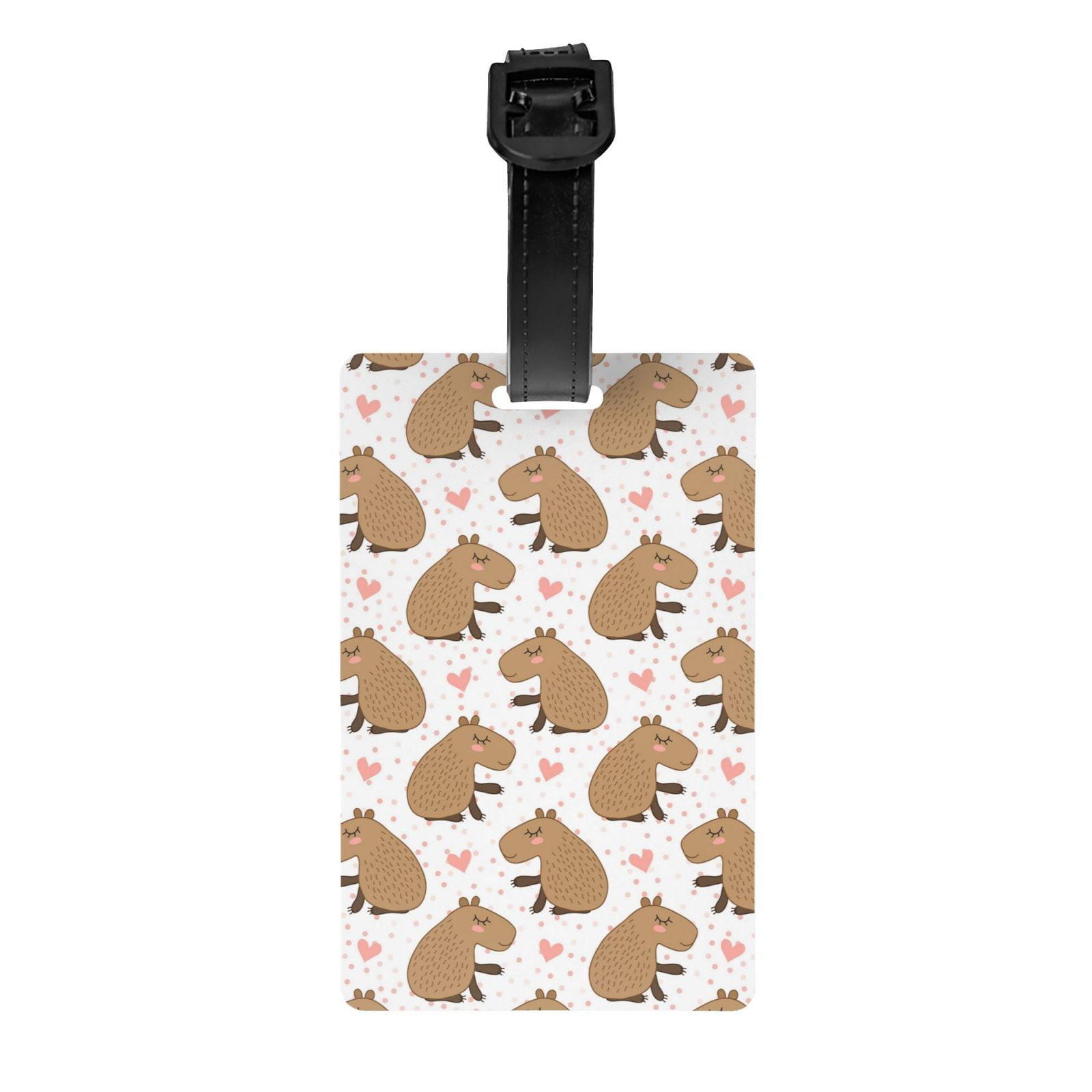 Luggage Tags for Suitcases, Heart Capybara Print Suitcase & Bag Tags ...