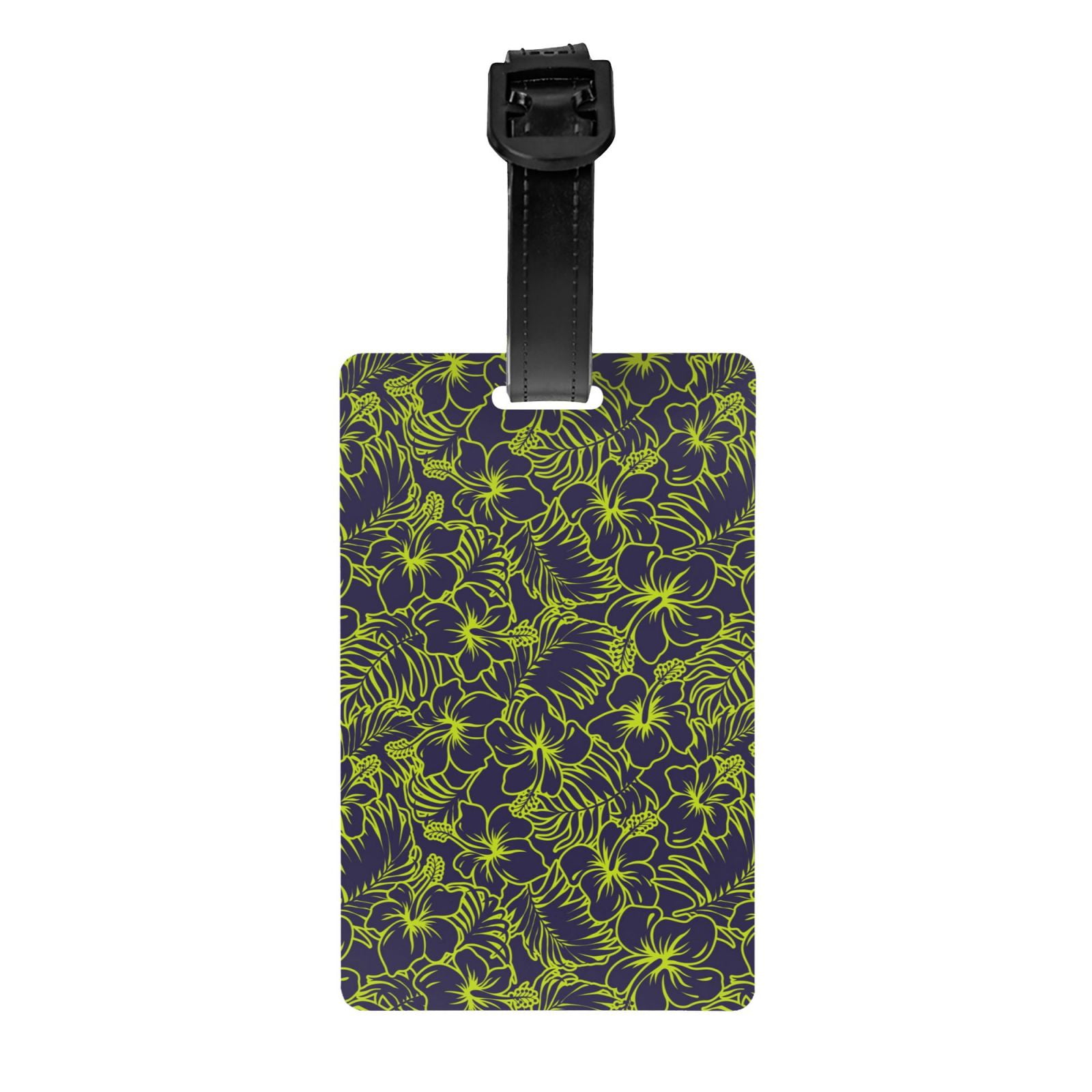 Luggage Tags for Suitcases, Hibiscus flowers tropical leaves Suitcase ...