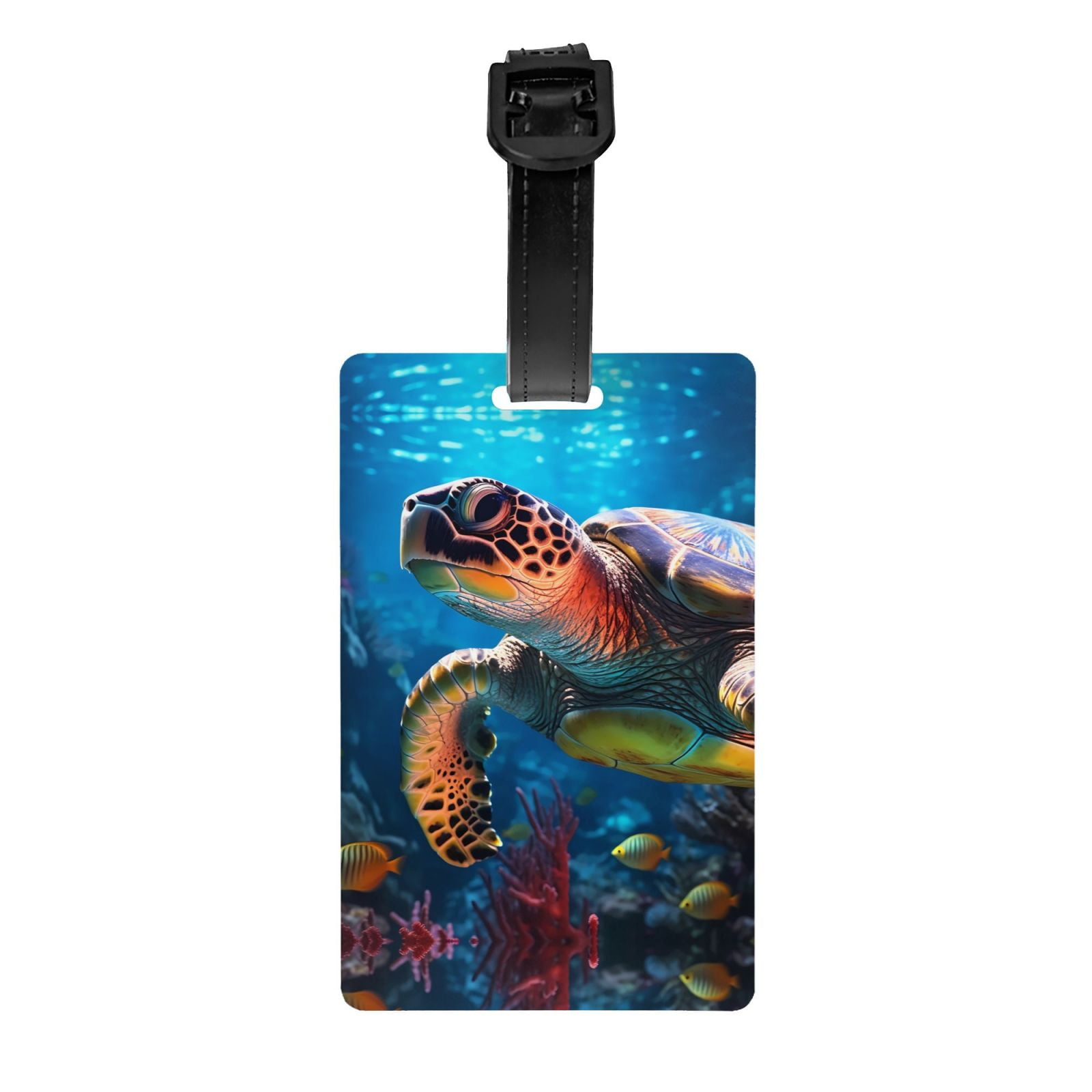 Luggage Tags for Suitcases, Ice Blue Ocean Sea Turtle Suitcase & Bag ...
