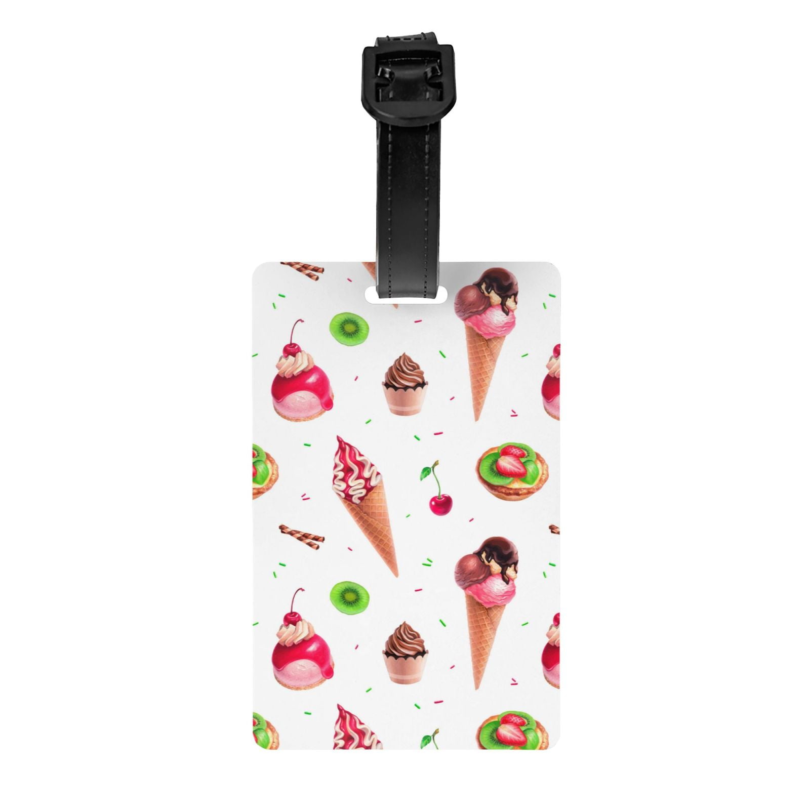 Luggage Tags for Suitcases - Ice Cream Fruit Tart Print Suitcase Tags ...