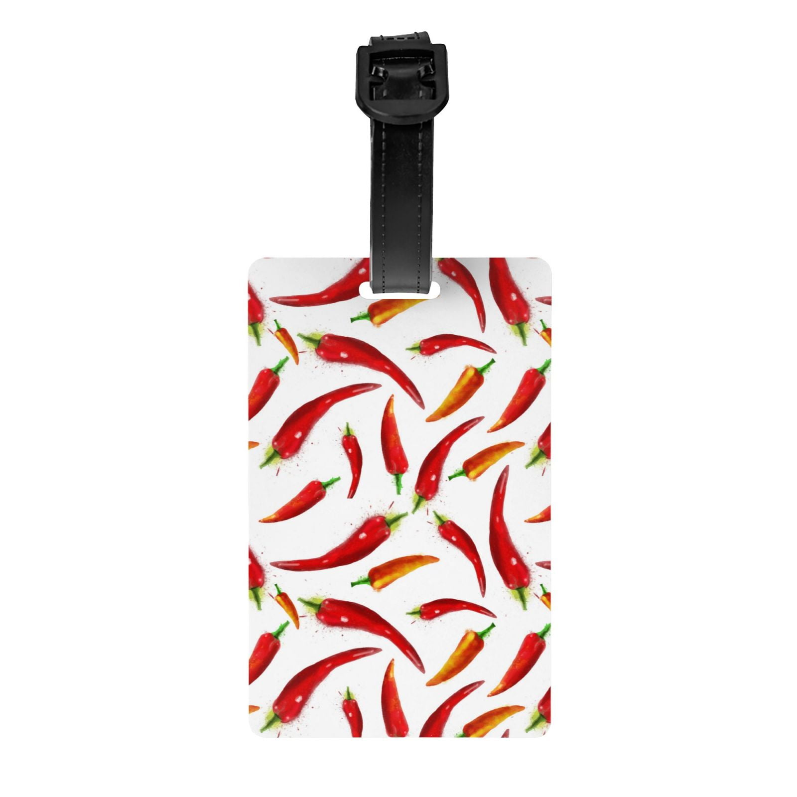 Luggage Tags for Suitcases, Ink Chili Pepper Print Suitcase & Bag Tags ...