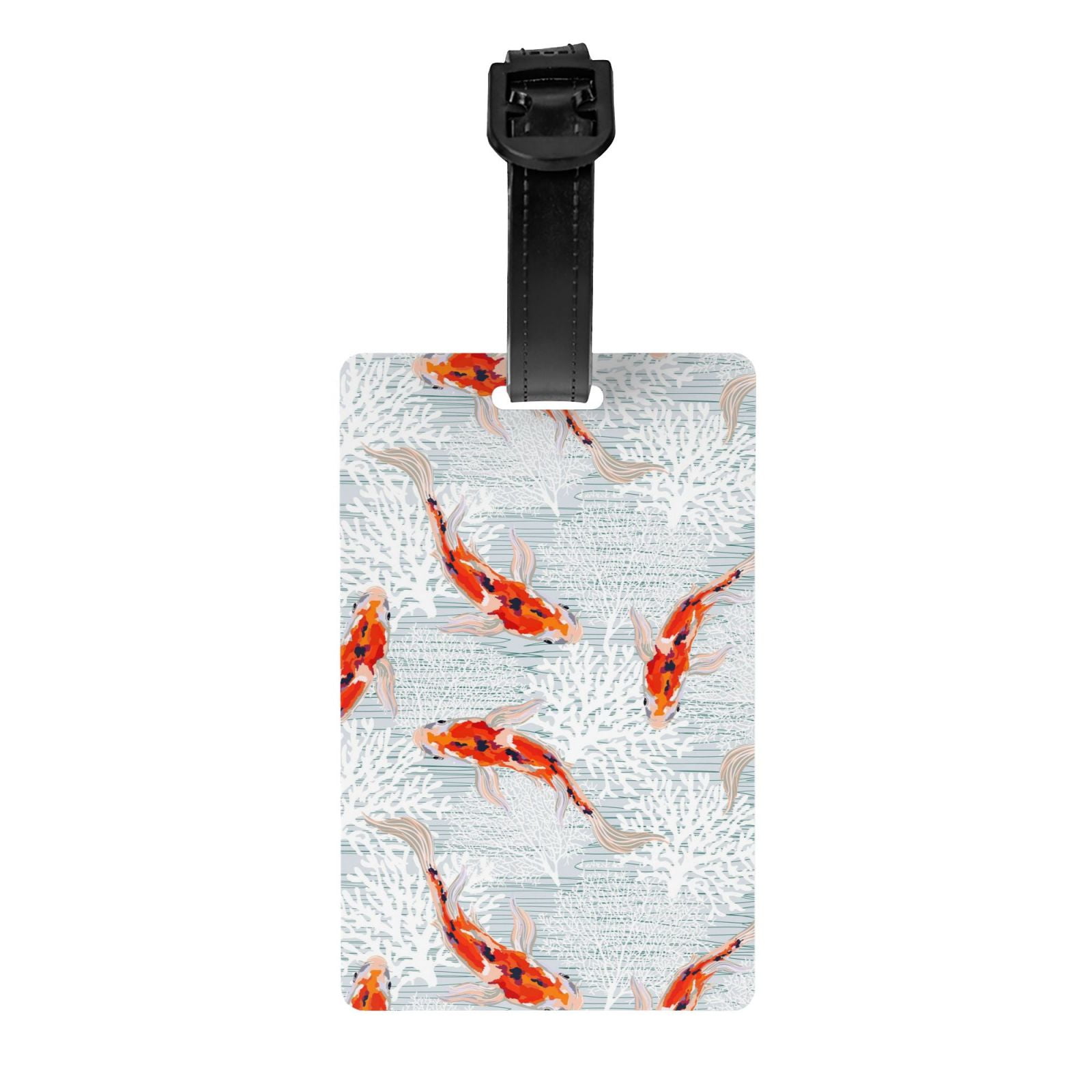 Luggage Tags for Suitcases - Koi Fish Corals,Spring Summer Suitcase ...