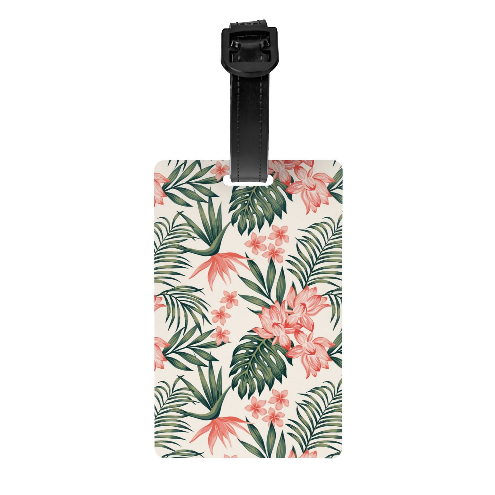 Luggage Tags for Suitcases - Lilies Flowers Pine Green Leaves Suitcase Tags Luggage Identifiers ...