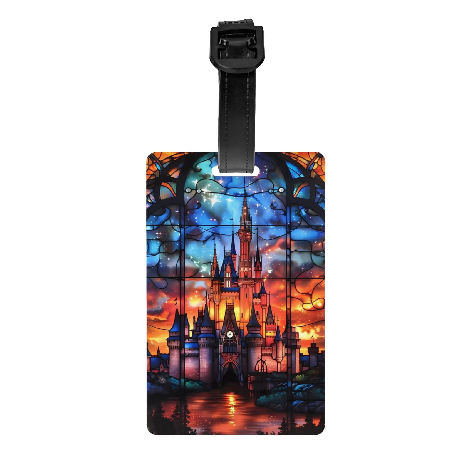 Luggage Tags for Suitcases - Magical Stained Glass Castle Suitcase Tags ...