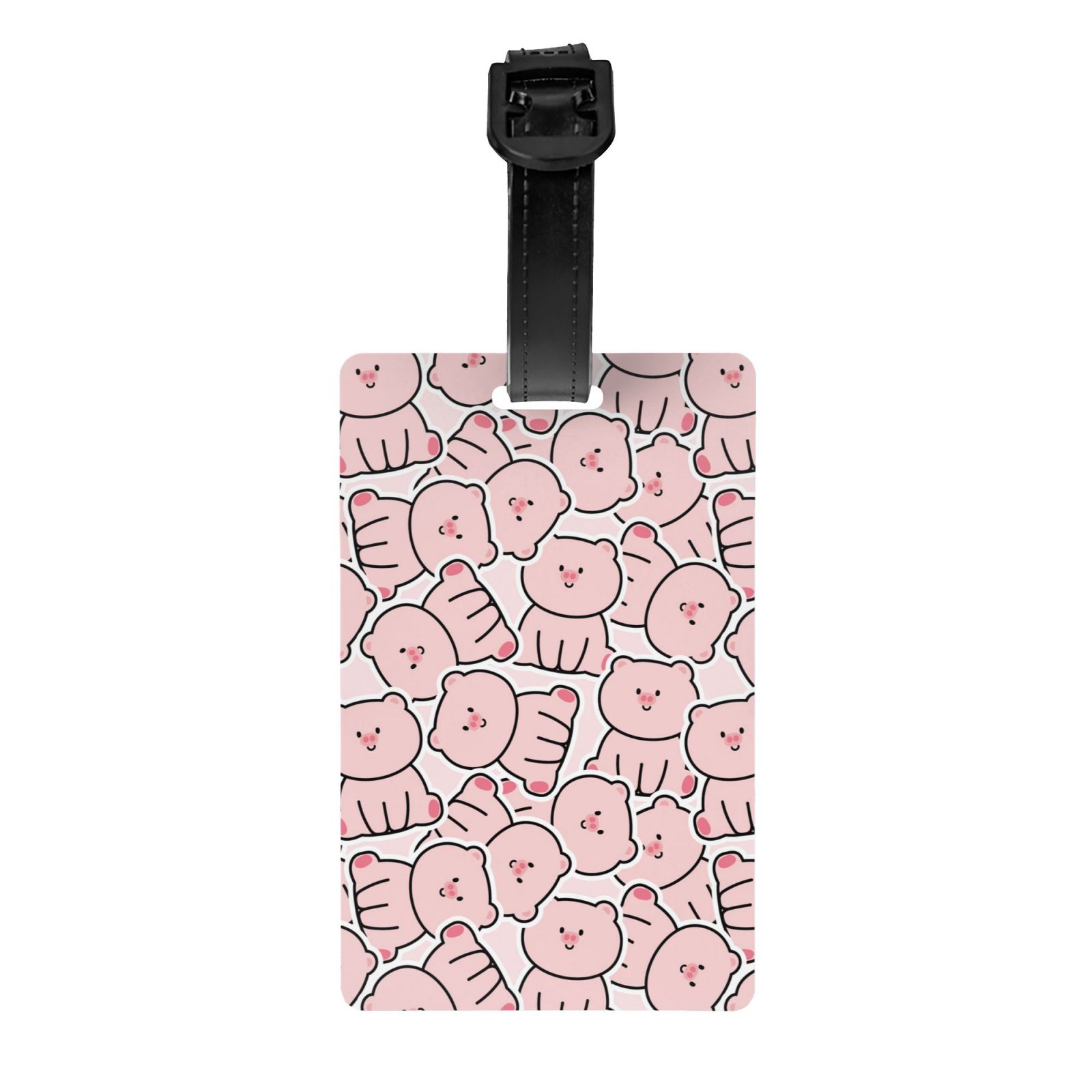 Luggage Tags for Suitcases - Minimalist Cute Pink Pig Suitcase Tags ...