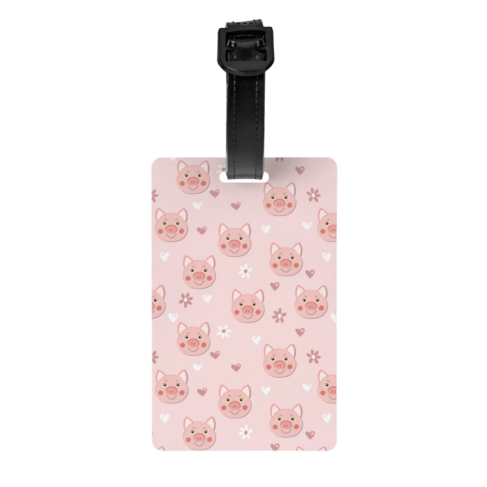 Luggage Tags for Suitcases - Modern Cartoon Cute Pig Pink Suitcase Tags ...